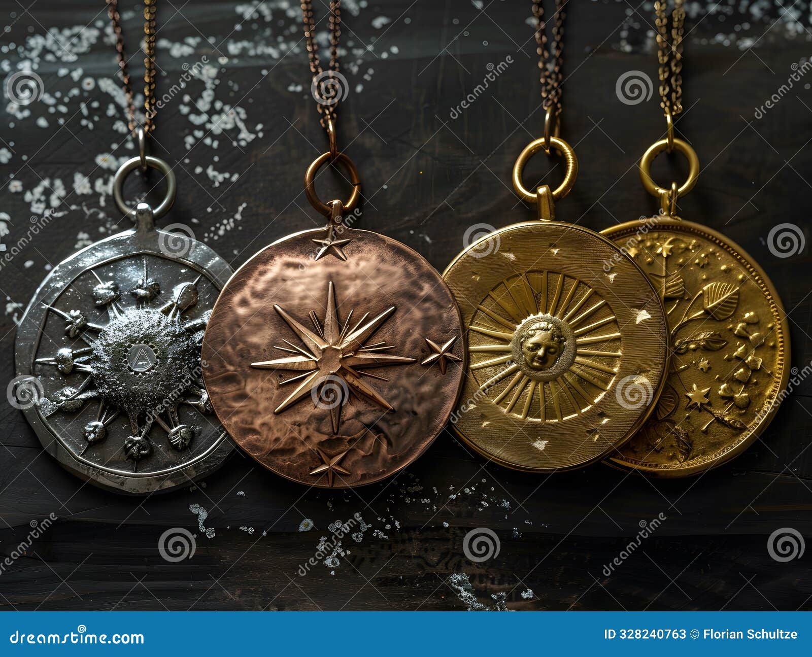 Gold Silver and Bronze Medals Displayed As Symbols Stock Illustration ...