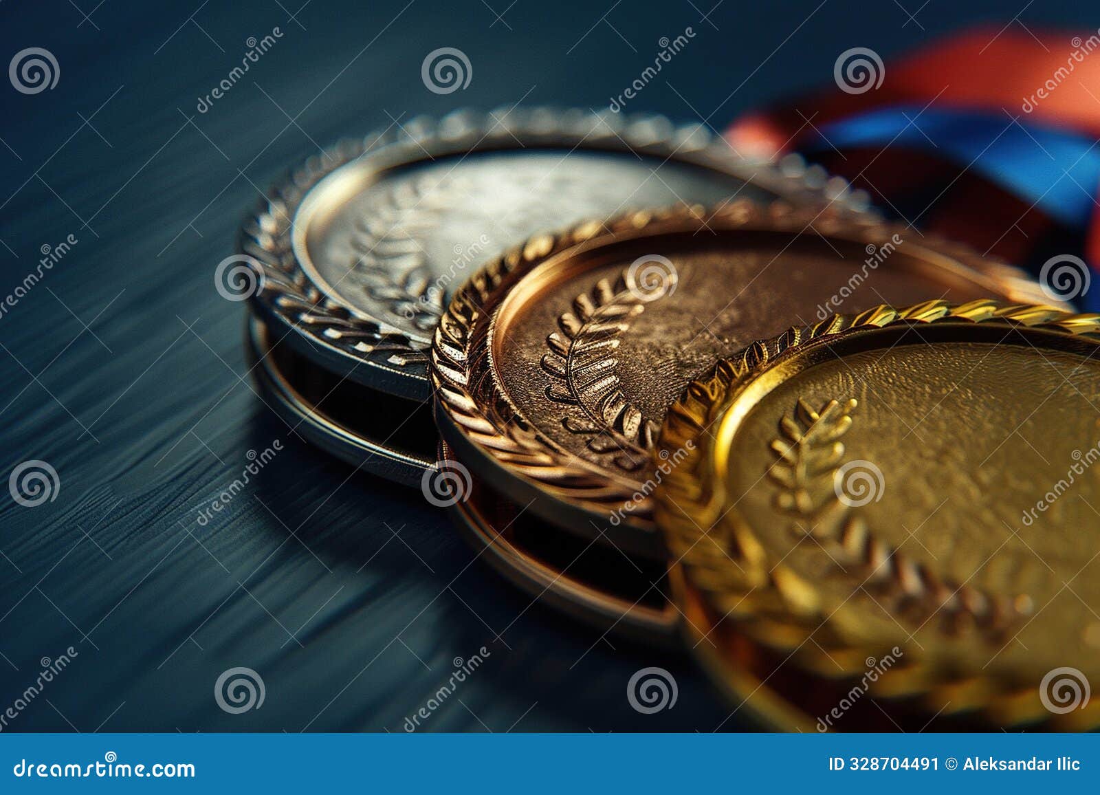 Olympic Medals On Bright Background Stock Photo | CartoonDealer.com ...