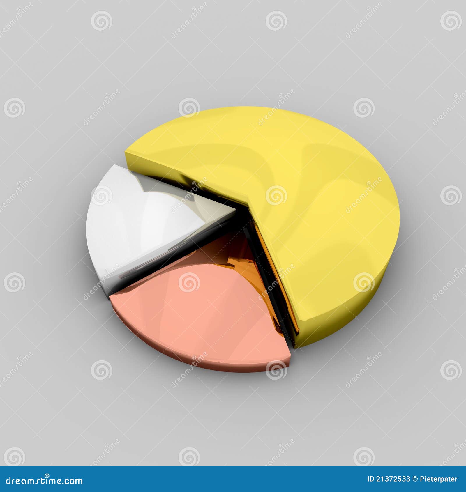 Gold, Silver and Bronze Pie Chart Stock Illustration - Illustration of ...