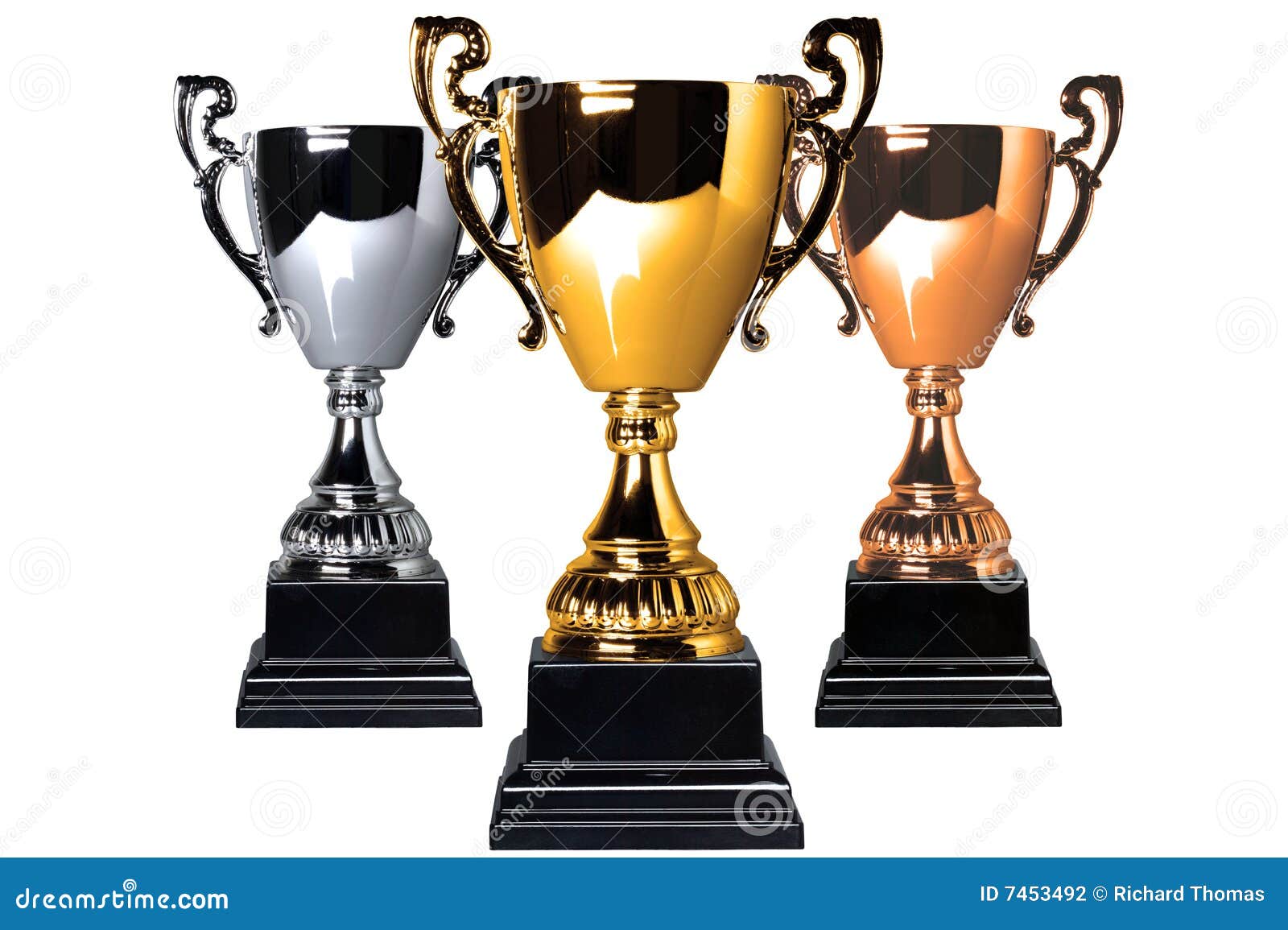 Gold Silver And Bronze Trophies Royalty-Free Stock Image ...