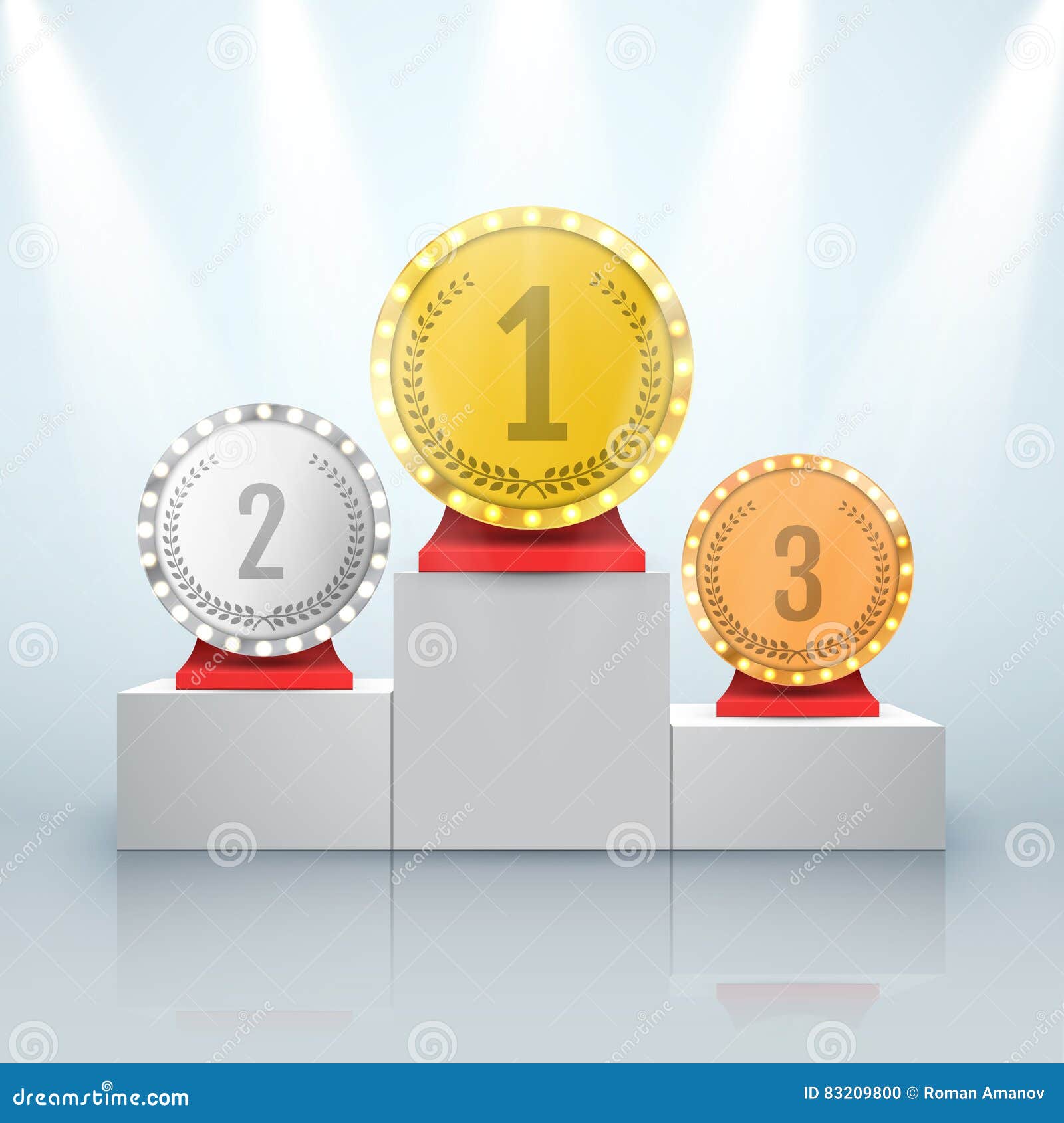Prize Podium. First Place Award. Champions Or Winners Infographic ...