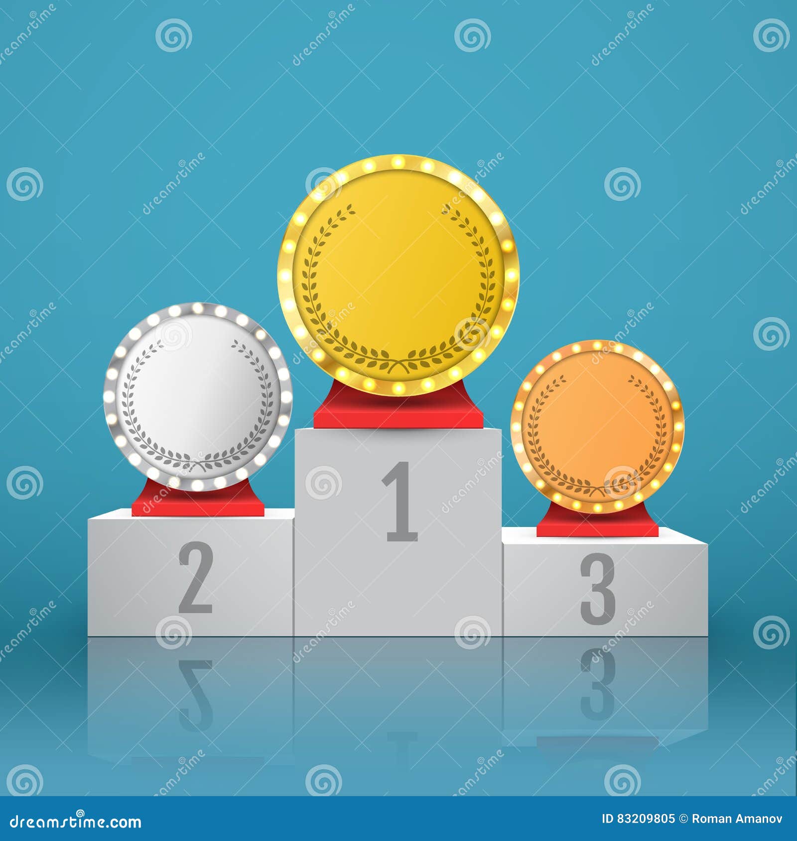 Prize Podium. First Place Award. Champions Or Winners Infographic ...
