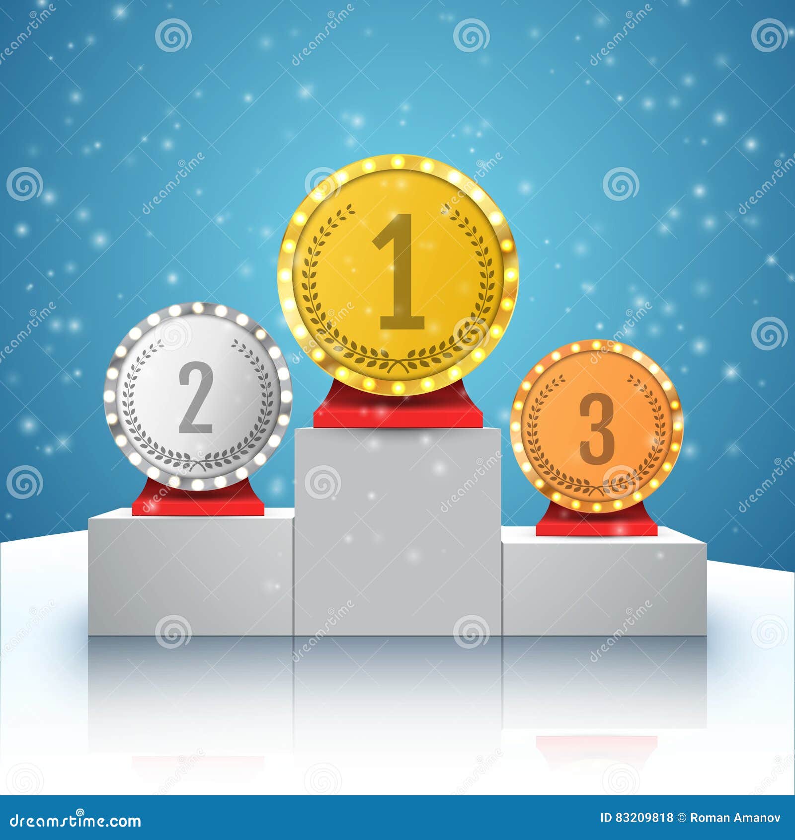 Prize Podium. First Place Award. Champions Or Winners Infographic ...