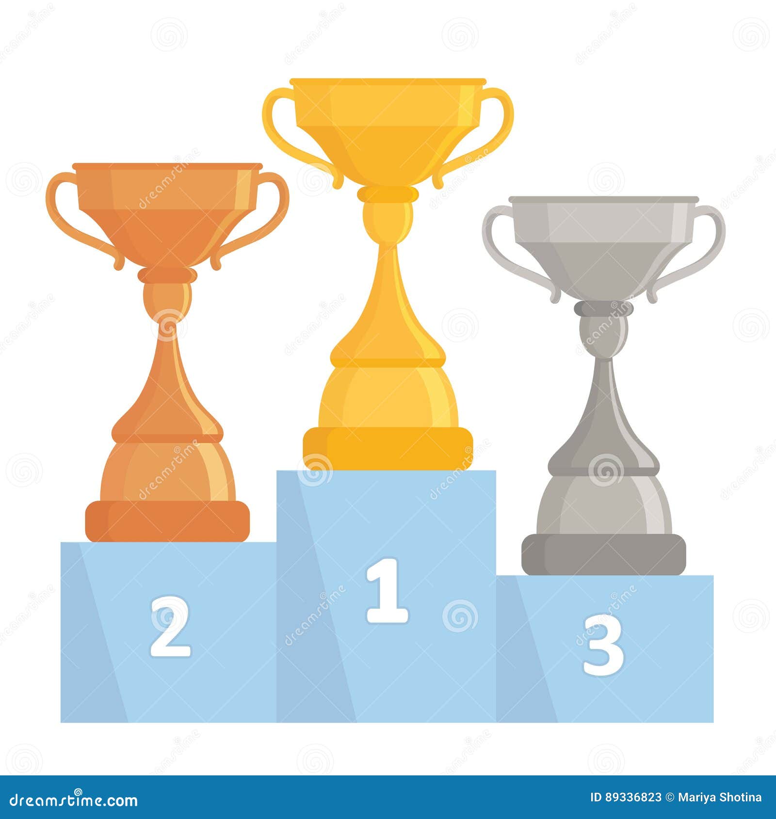 Trophy Cups Infographics Template. First Place Award. Sport Design ...