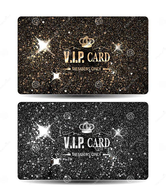 Gold and Silver Cards with Abstract Background Stock Vector ...