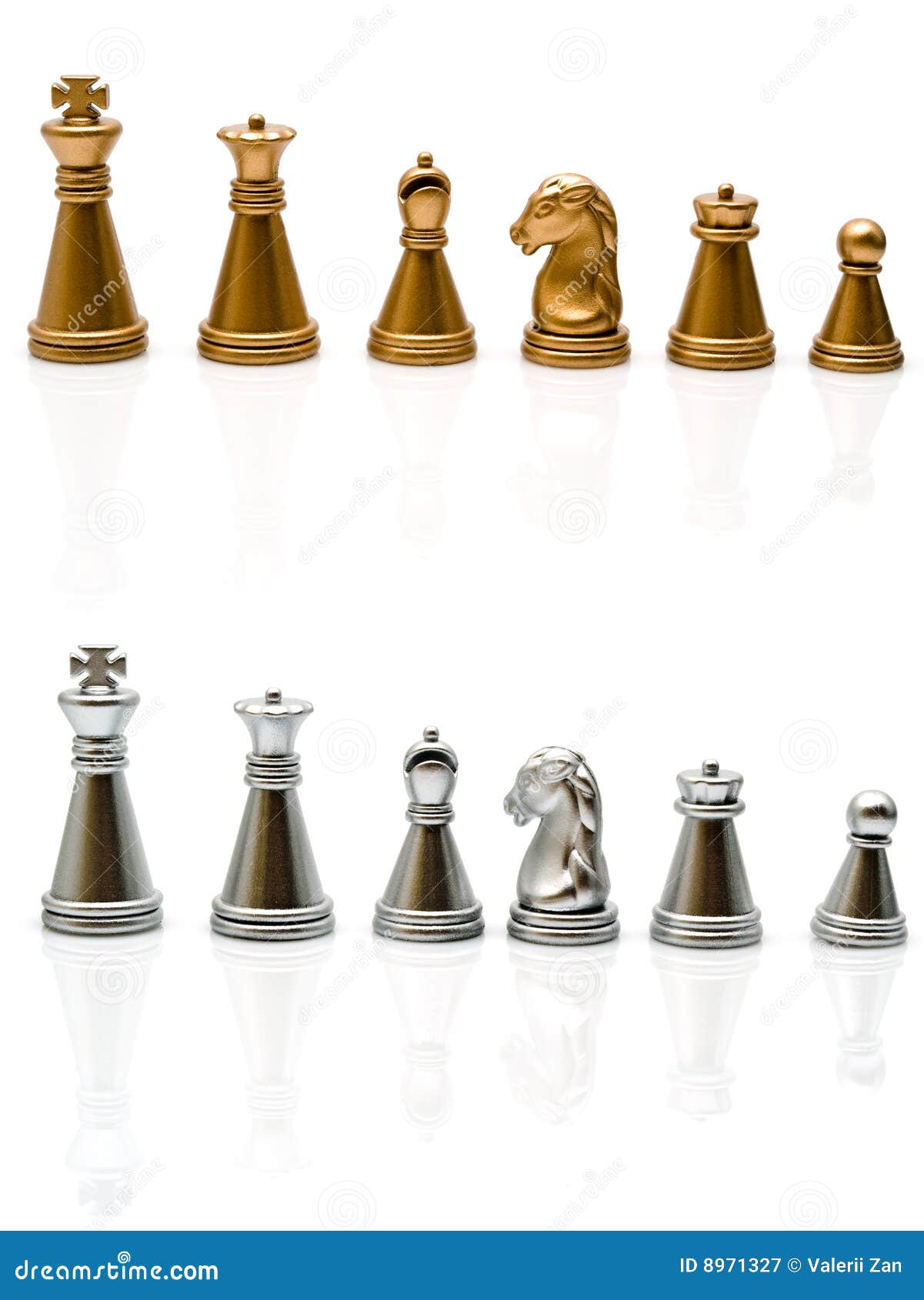 Silver Chess Pieces King And Queen Isolated On Black Background Royalty ...