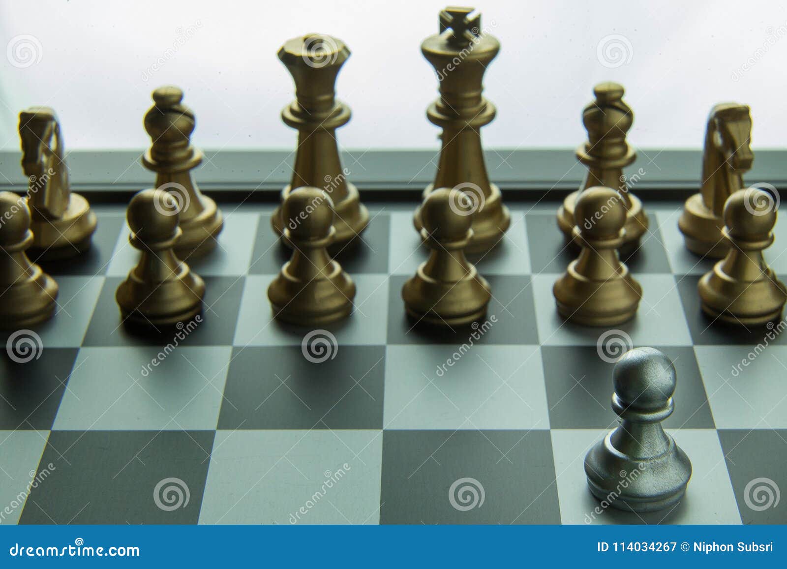 Silver Chess Pieces King And Queen Isolated On Black Background Royalty ...