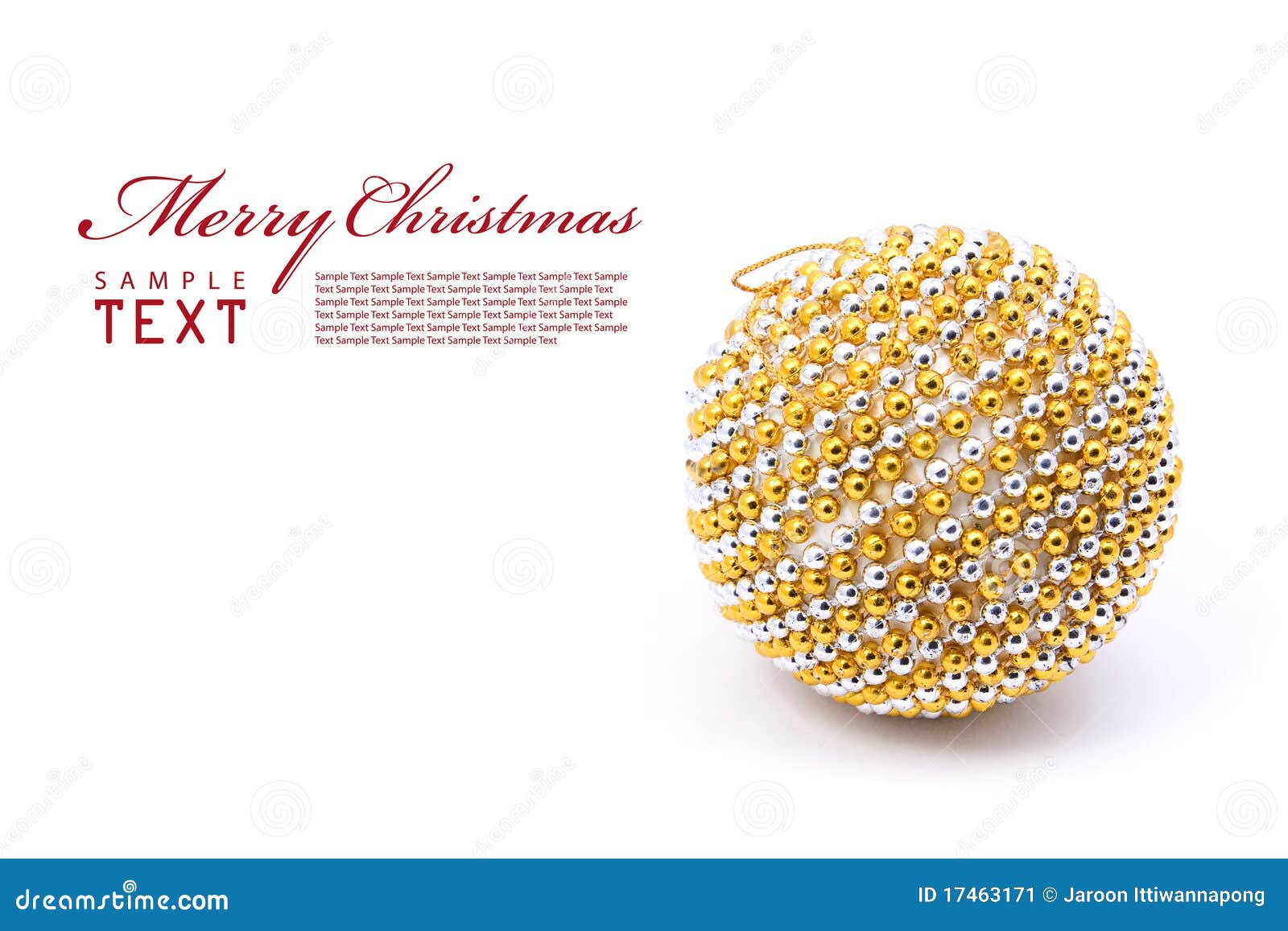Gold and Silver Christmas Ball Stock Image - Image of balls, merry ...