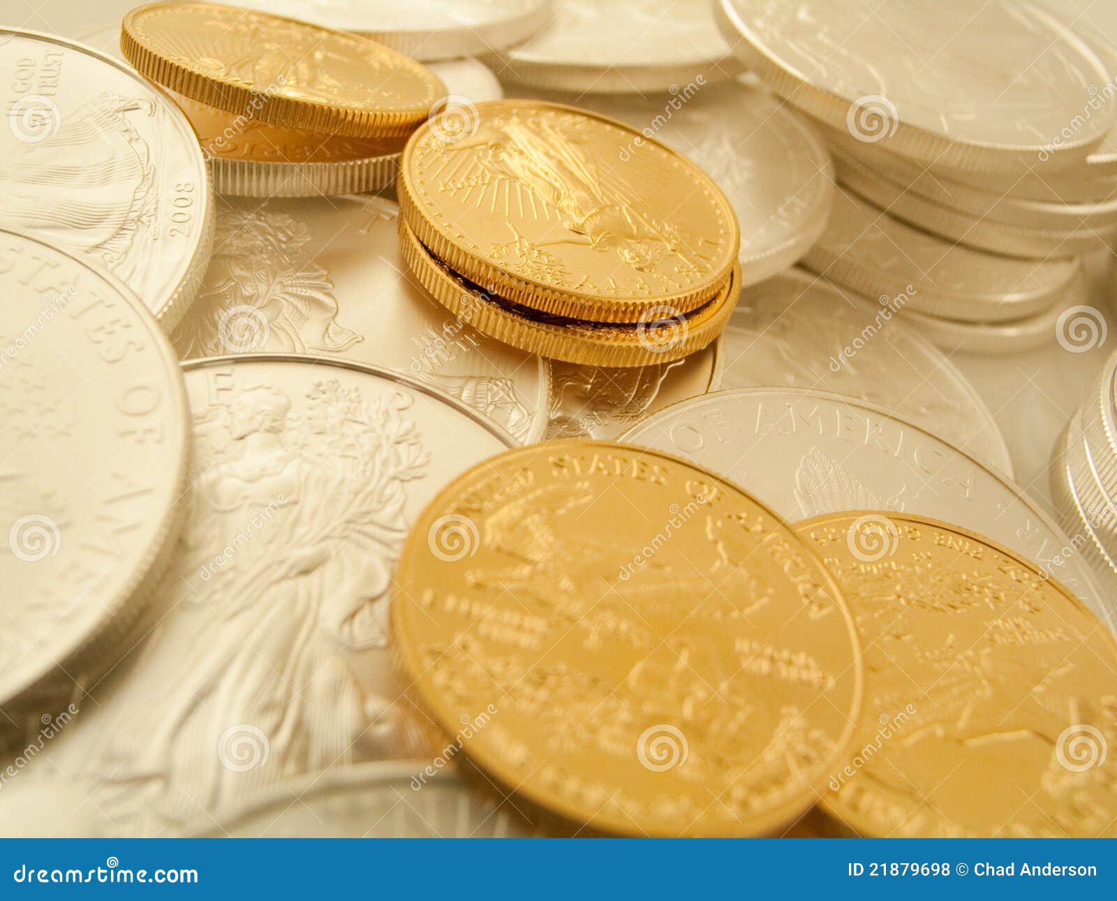 Gold and Silver Coins stock photo. Image of macro, copper - 21879698 Gold and Silver Coins stock photo. Image of macro, copper - 21879698