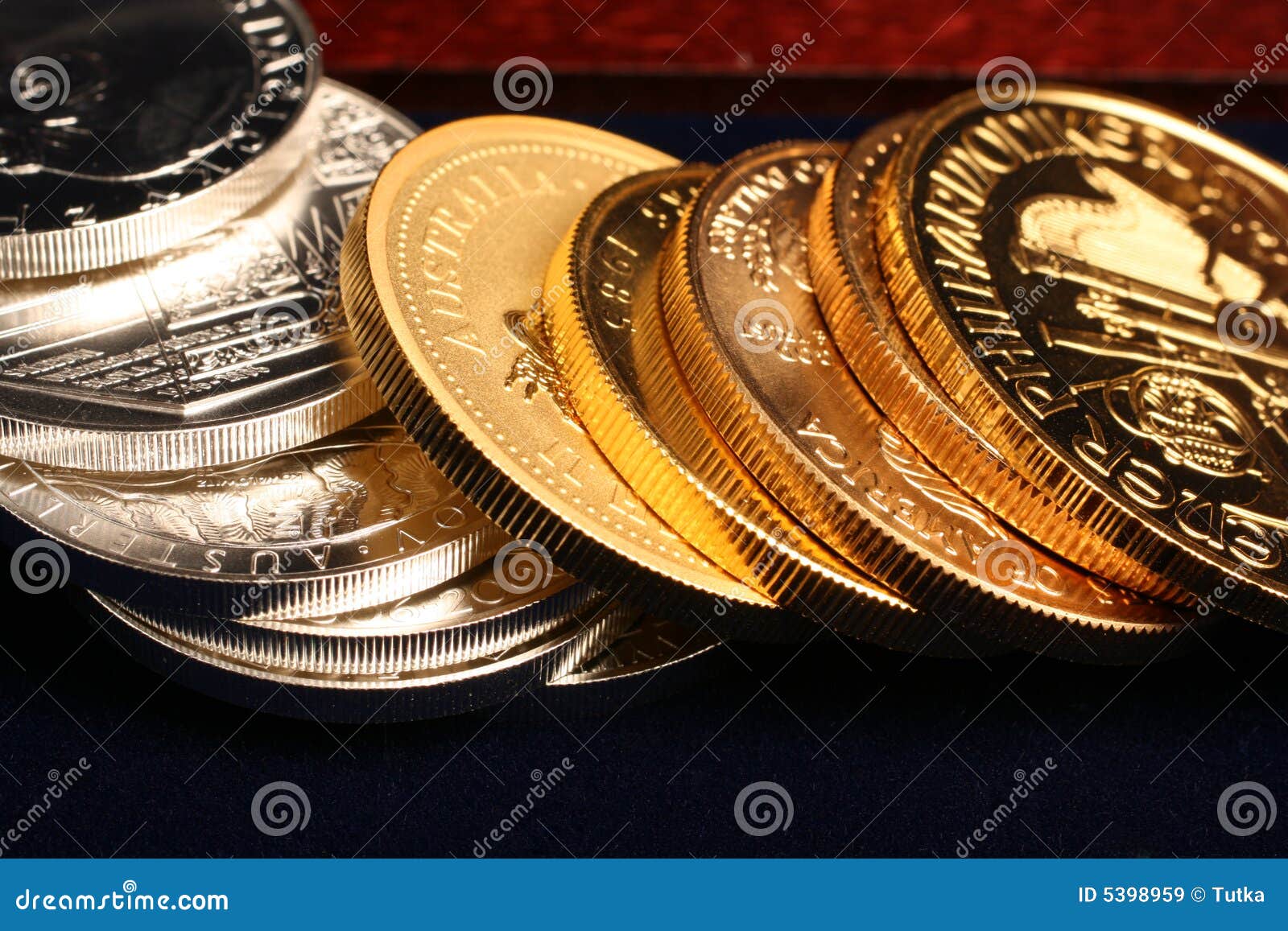 Gold and silver coins stock image. Image of token, moneys - 5398959 Gold and silver coins stock image. Image of token, moneys - 5398959