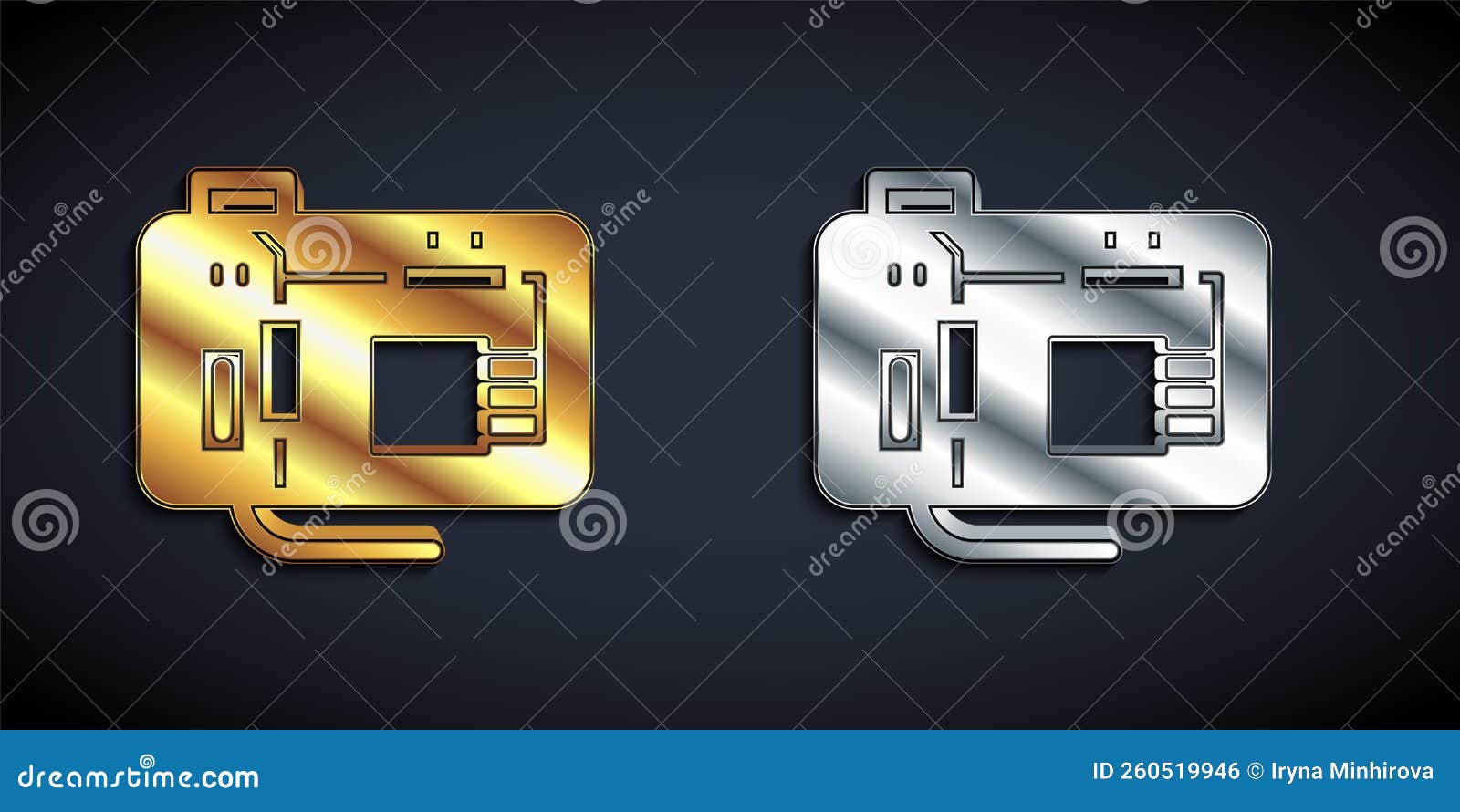 Gold and Silver Electronic Computer Components Motherboard Digital Chip ...