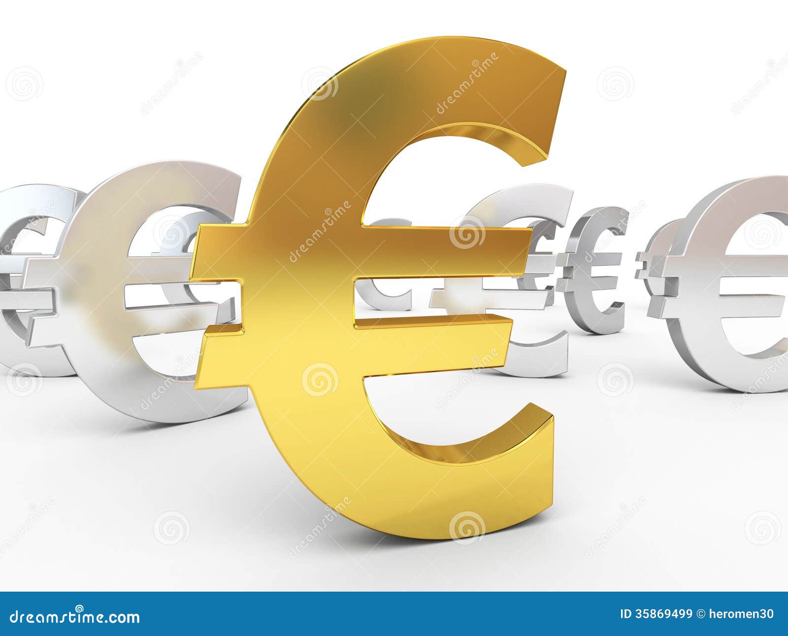 Gold and silver euro signs stock illustration. Illustration of golden ...