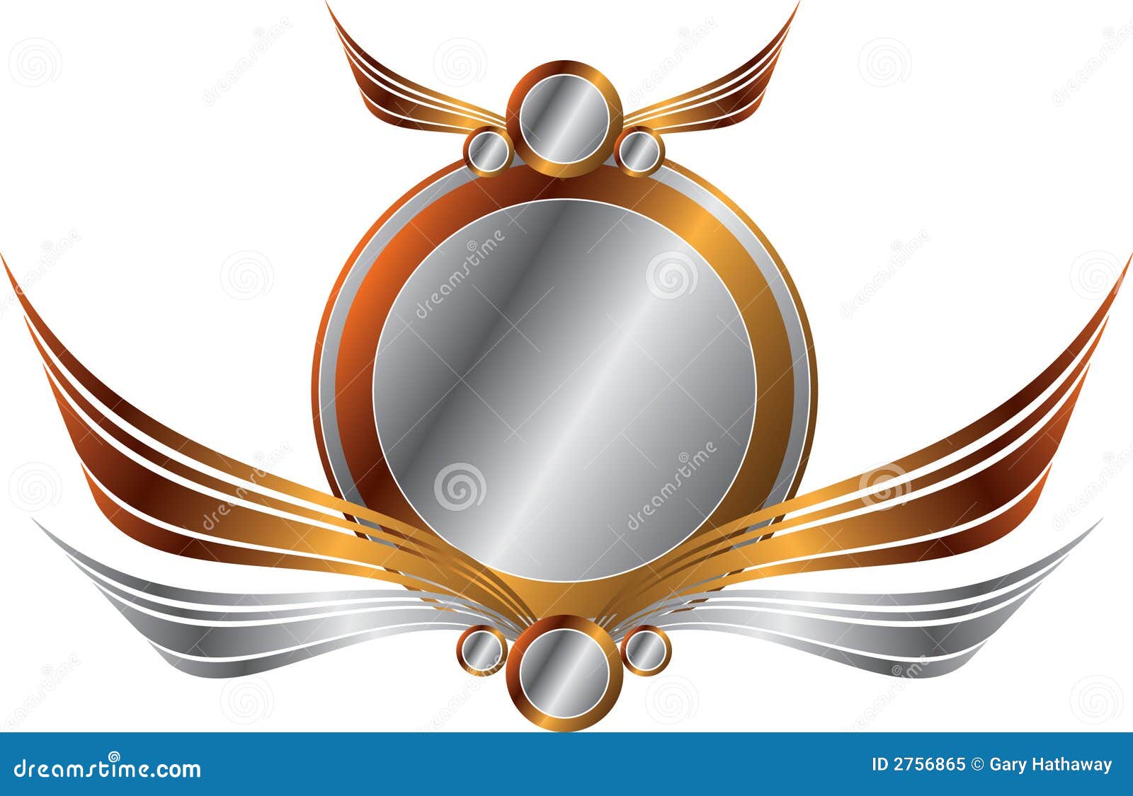 Gold and Silver Frame stock vector. Illustration of metallic - 2756865