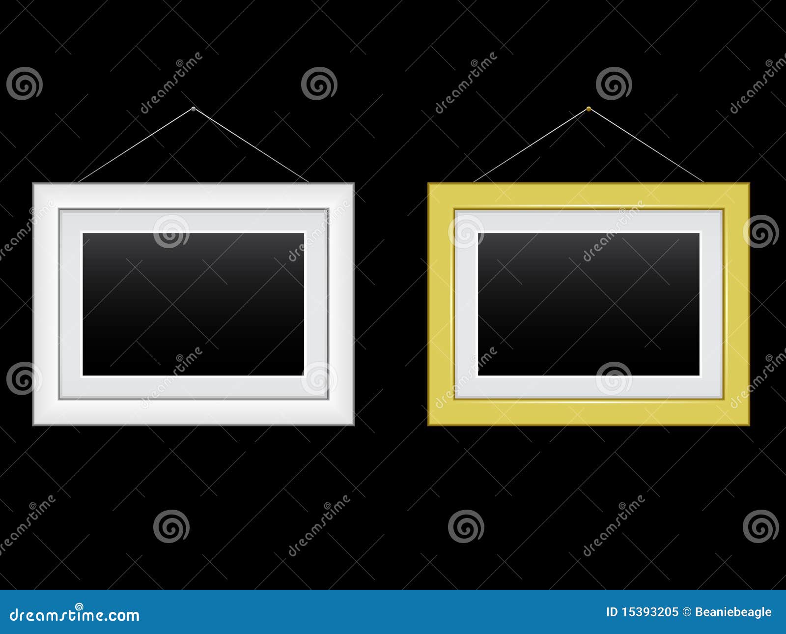 Gold and Silver Frames stock vector. Illustration of design - 15393205