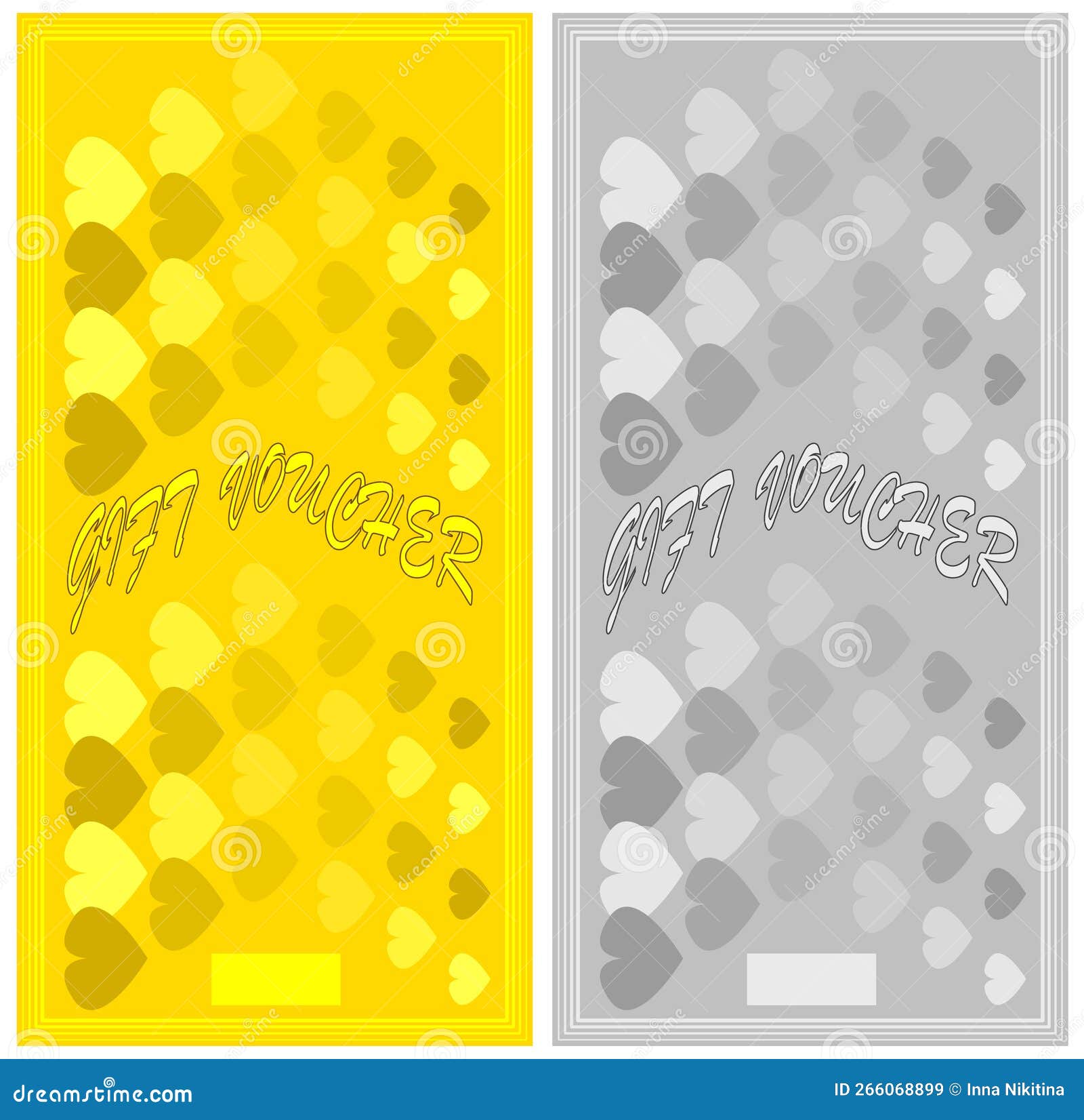 Gold and Silver Gift Certificate Templates Decorated with Frames and ...