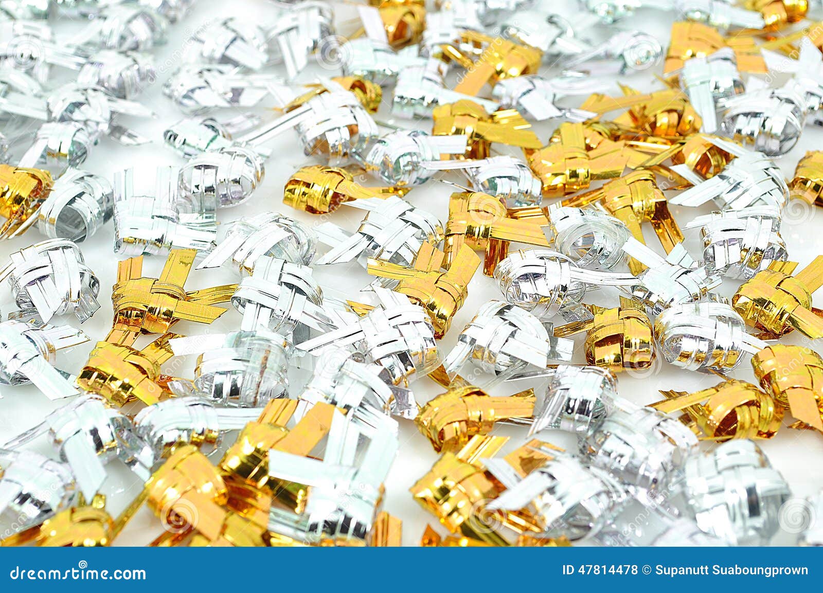 Gold and Silver Hand Made of Ribbon Fish Stock Photo - Image of golden ...