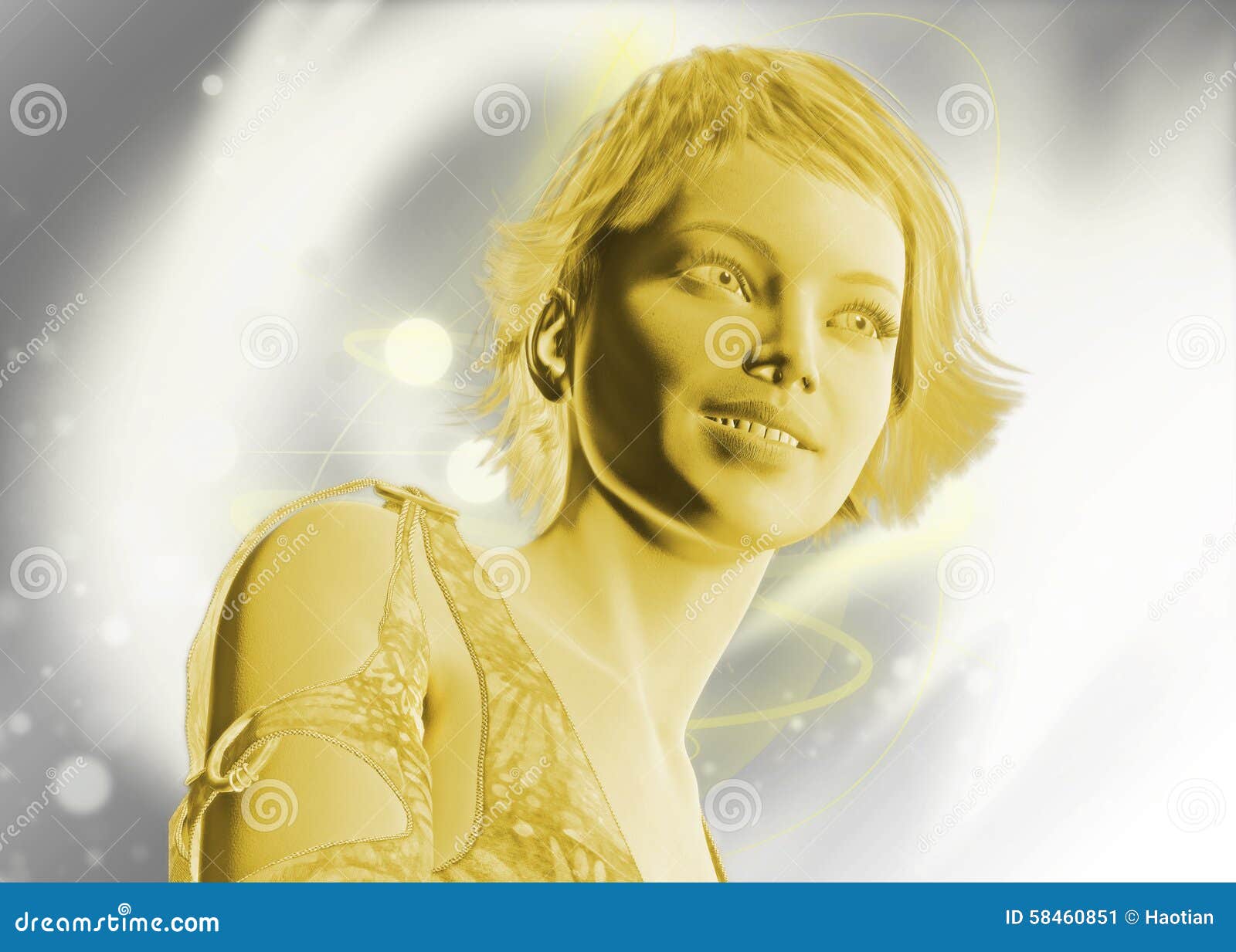 Gold and Silver Lady Template Stock Illustration - Illustration of ...