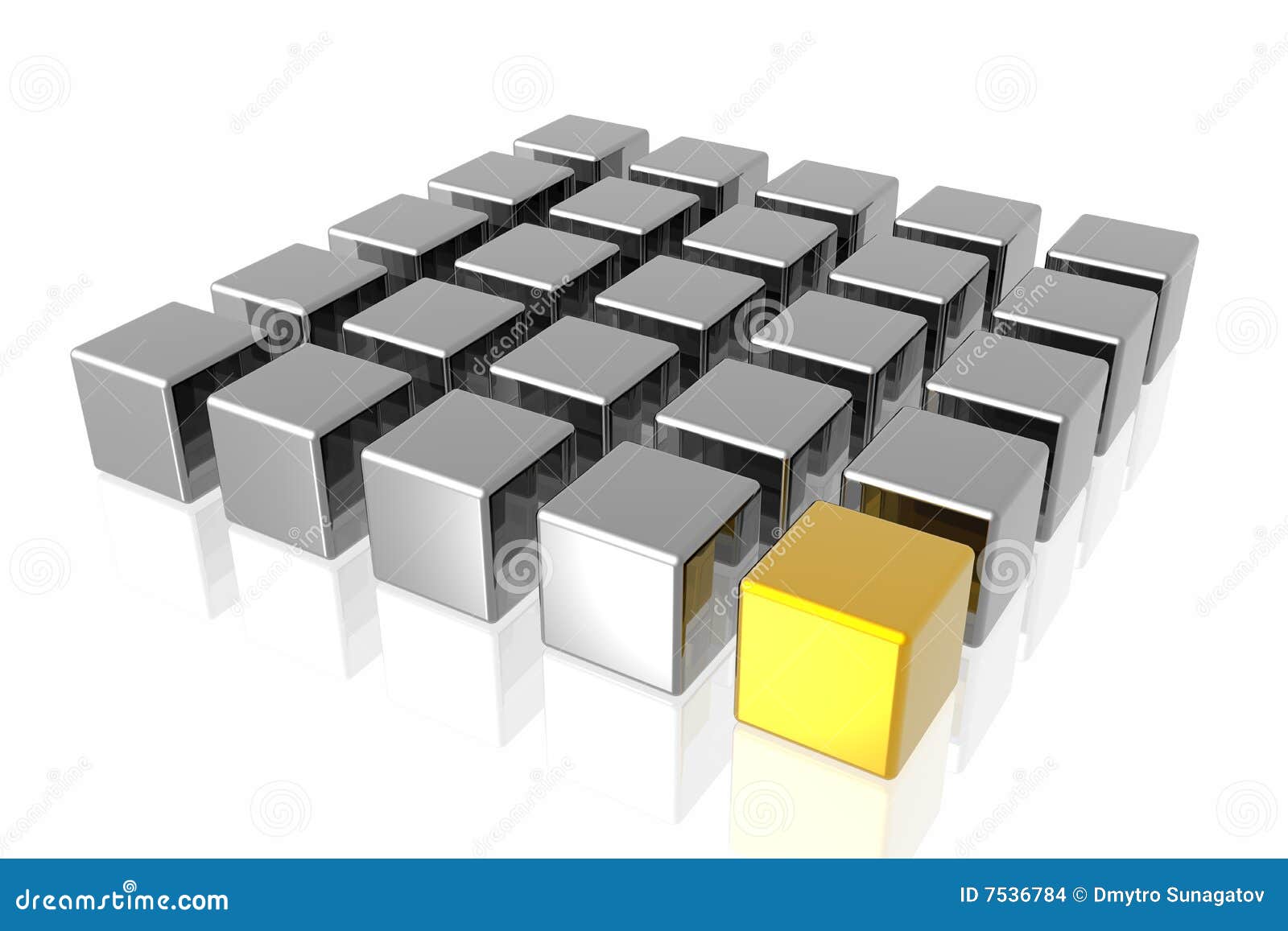 Gold and Silver Metal Cubes Stock Illustration - Illustration of ...