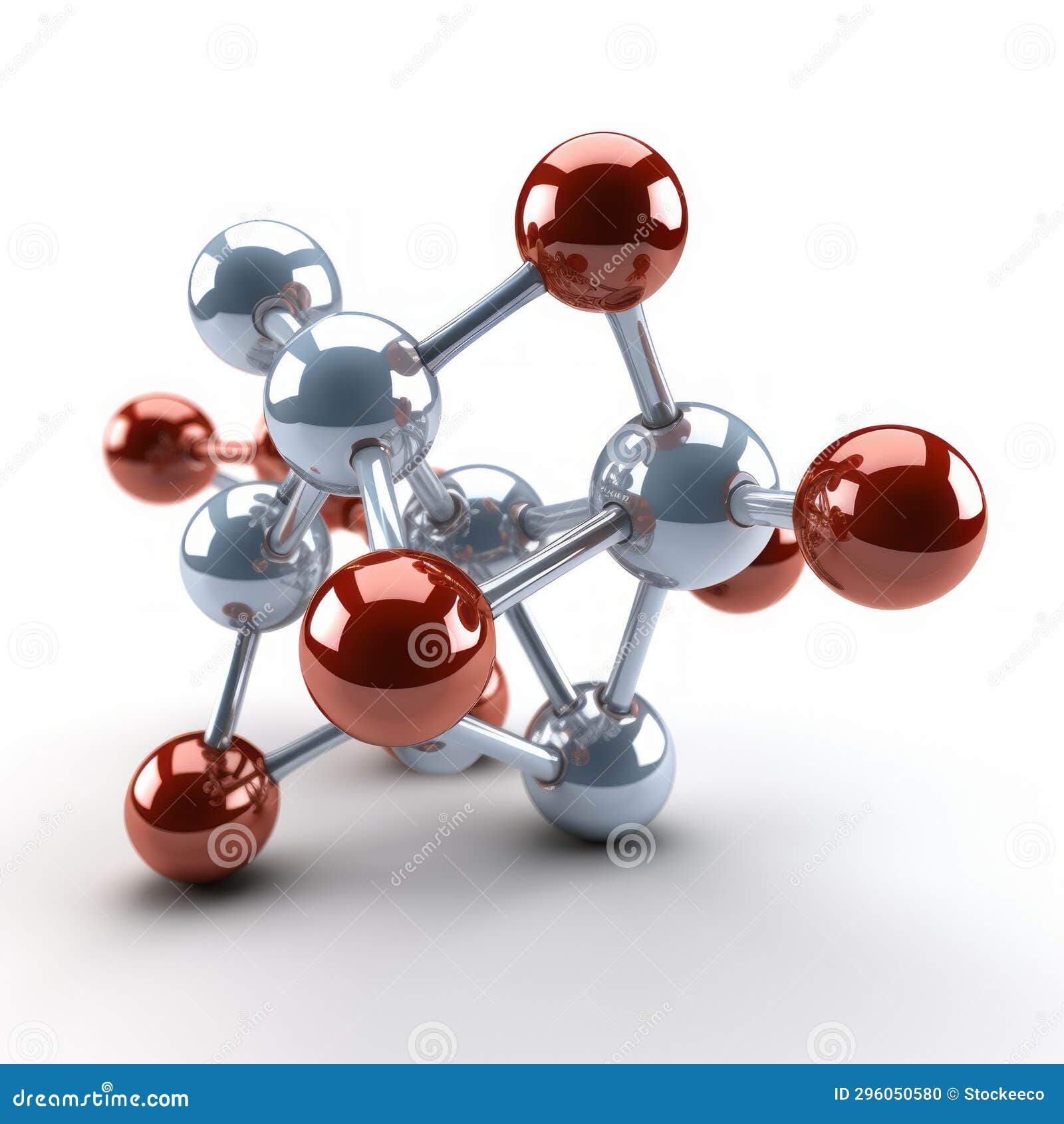 Gold and Silver Molecule Structure with Precise Lines and Glossy Finish ...