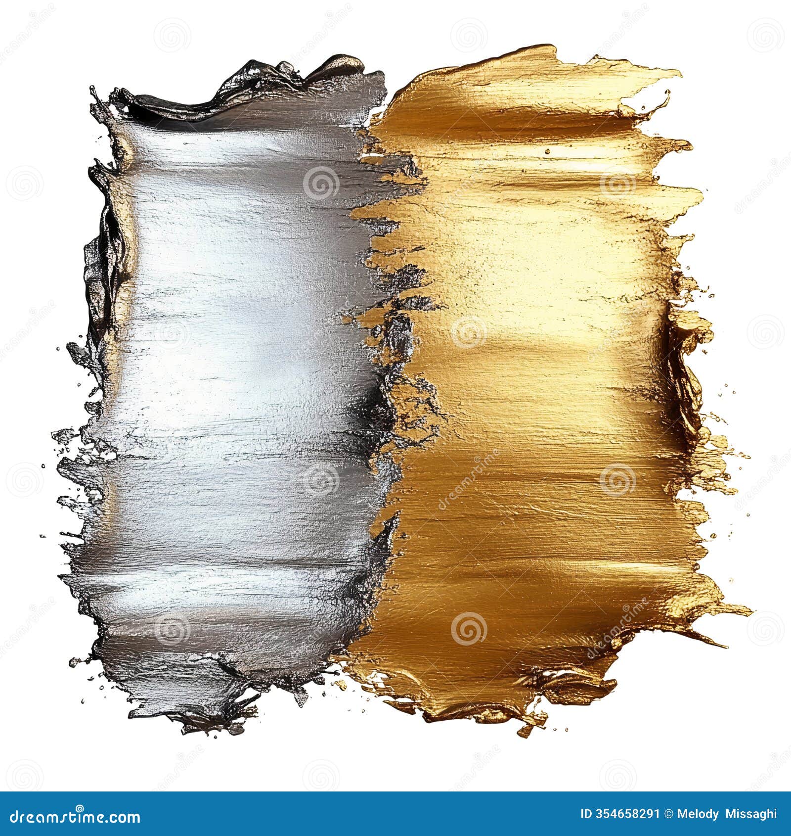 Gold and Silver Paint Texture - Abstract Background Stock Illustration ...