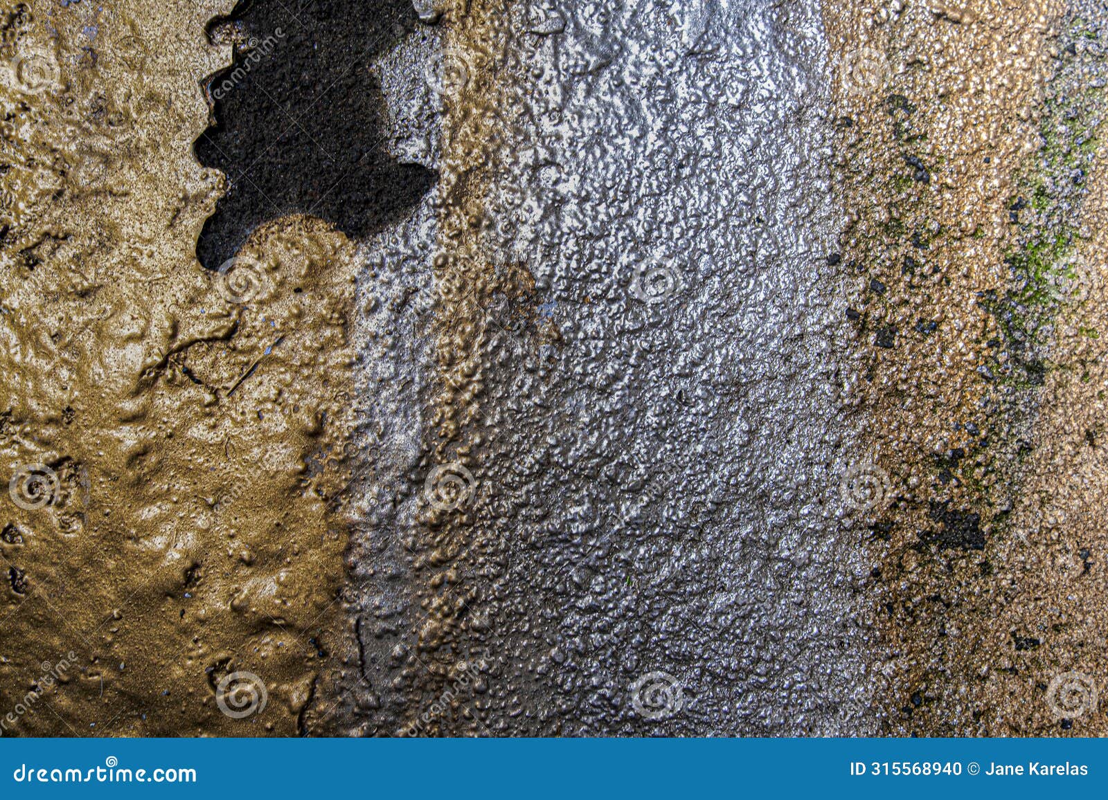 Gold and Silver Painted Concrete Wall Texture Stock Photo - Image of ...