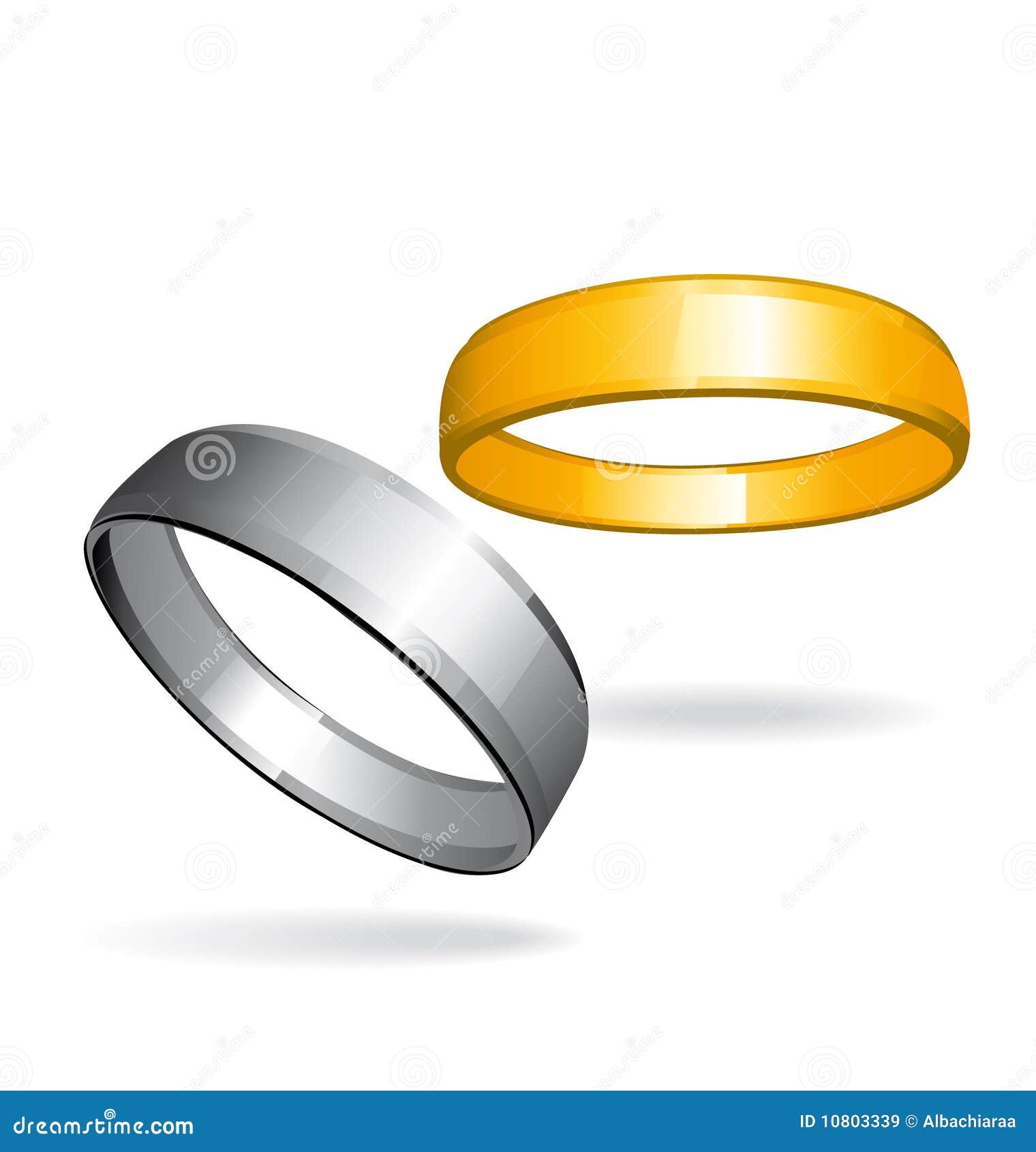 Gold and silver rings stock vector. Illustration of eternity - 10803339