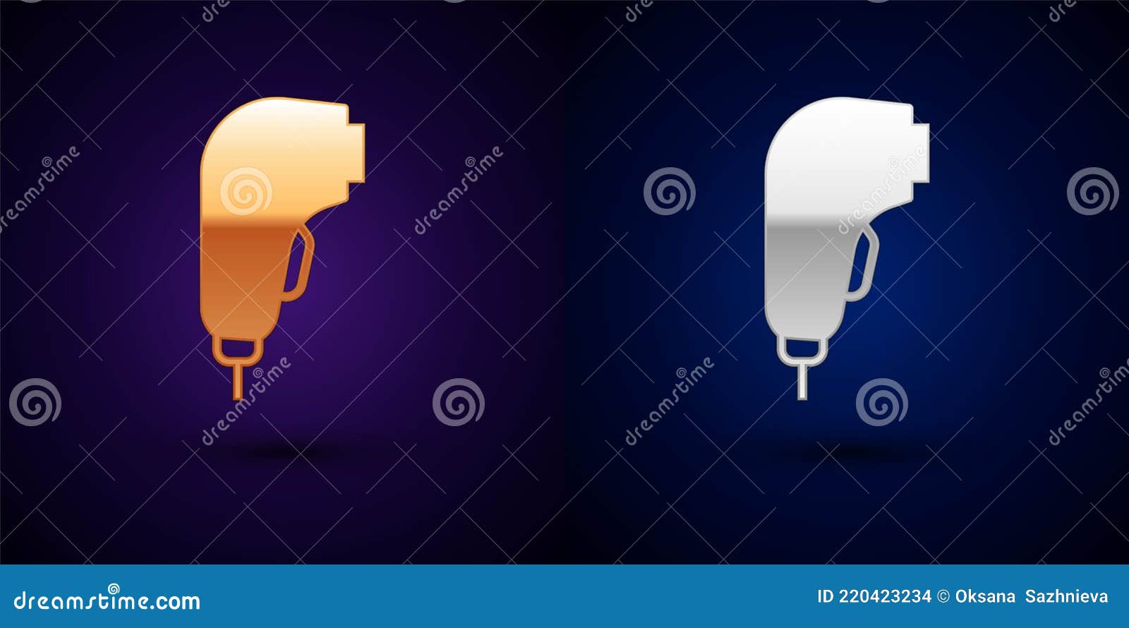 Gold and Silver Scanner Scanning Bar Code Icon Isolated on Black ...