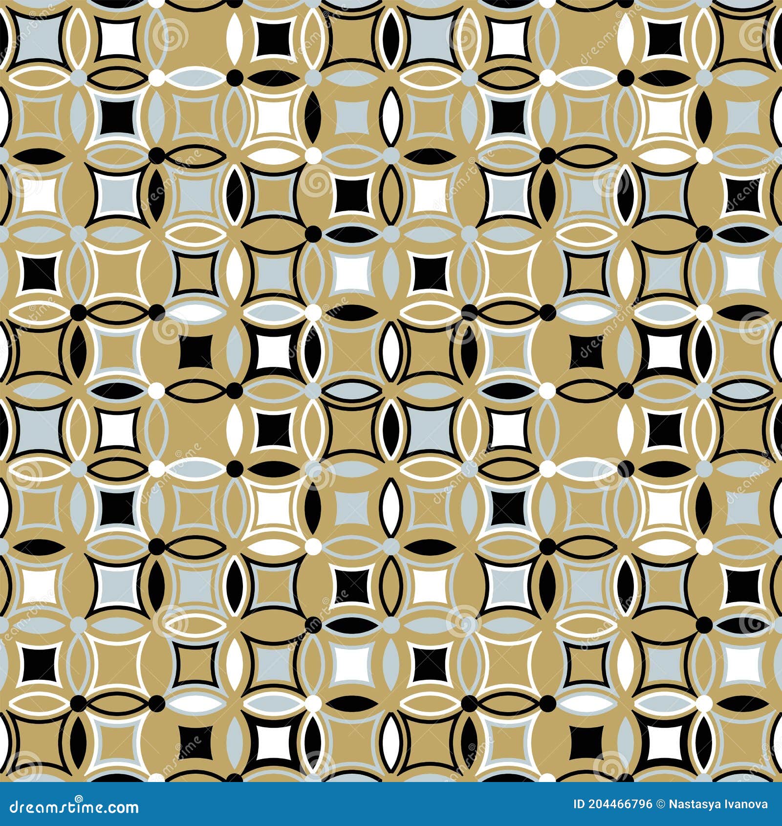 Gold and Silver Seamless Geometric Dynamic Pattern Stock Vector ...
