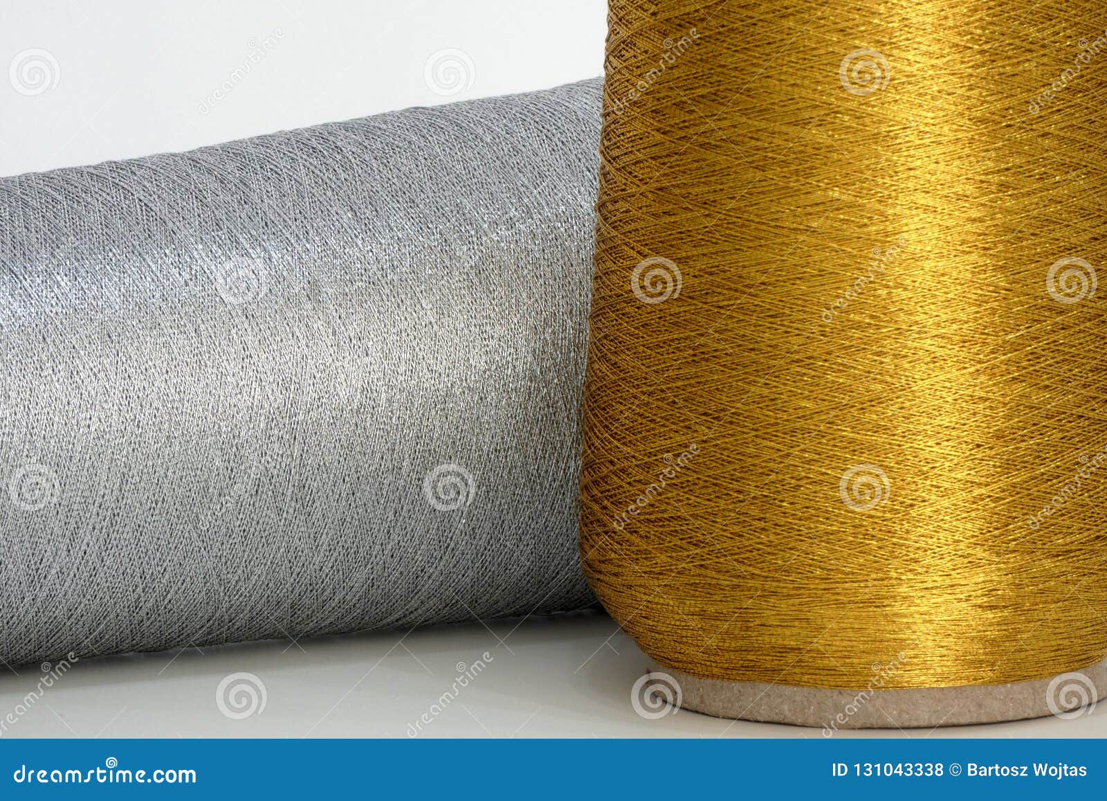Gold and Silver Sewing Thread - Close-up Stock Photo - Image of thread ...