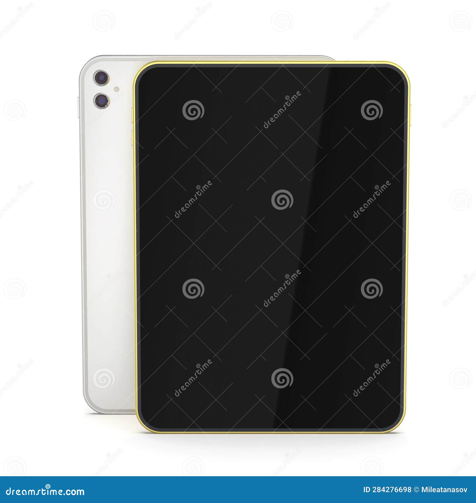 Gold and Silver Tablet Computers Stock Illustration - Illustration of ...