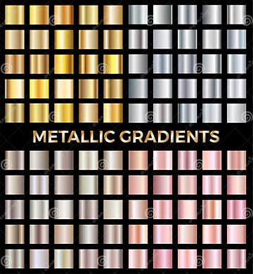 Gold and Silver Texture Gradient Background Vector Set Stock Vector ...