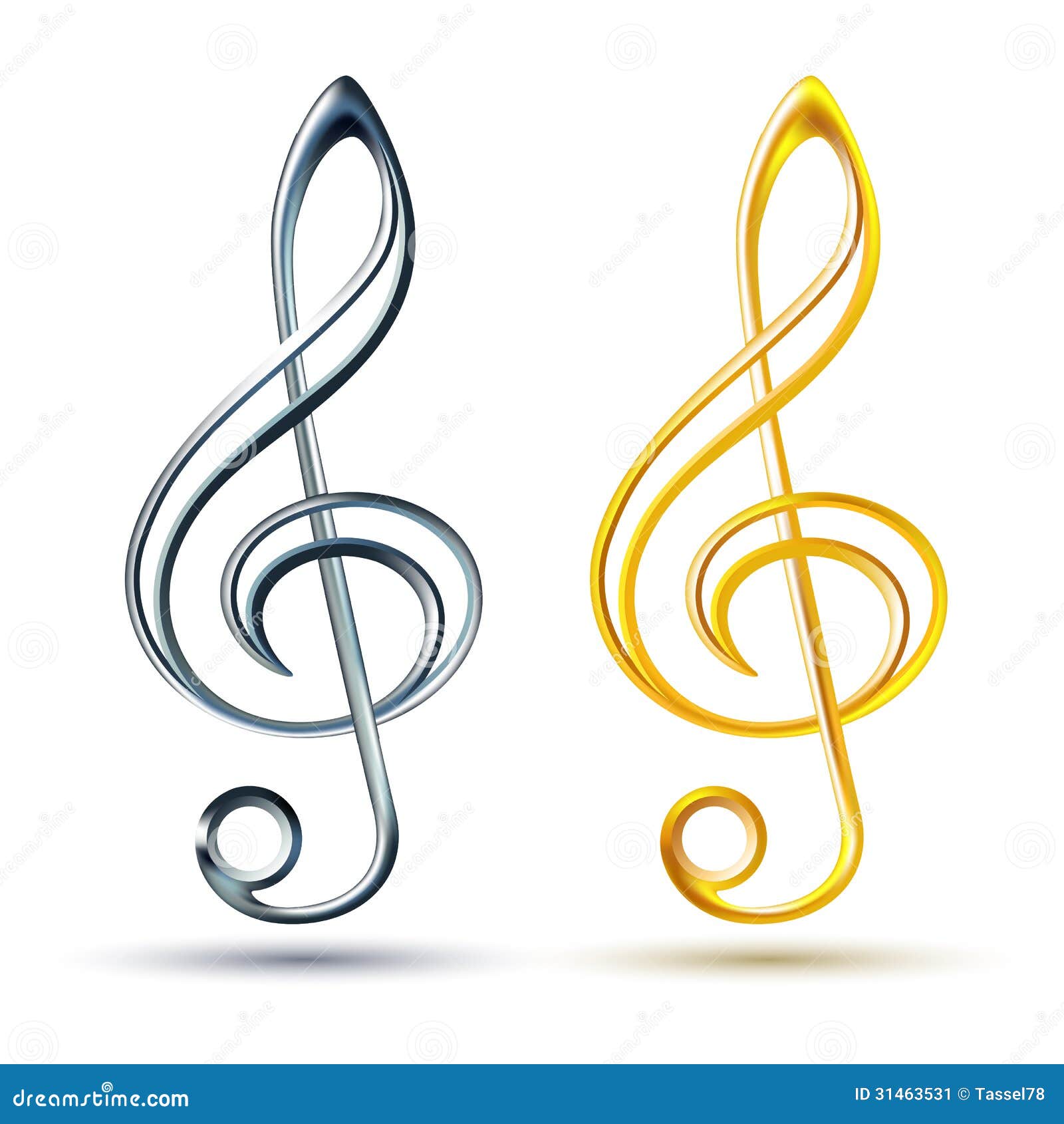 Treble Clef And Music Notes Royalty-Free Cartoon | CartoonDealer.com ...
