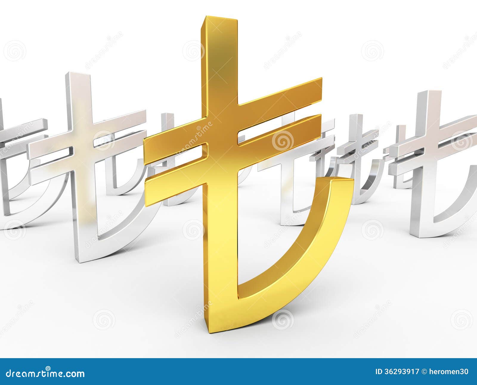 Gold and Silver Turkish Lira Signs Stock Illustration - Illustration of ...