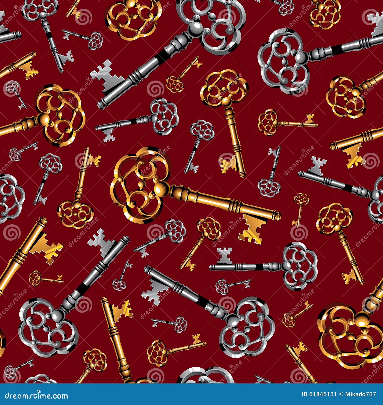 Set Of Vintage Keys And Locks. Vector Illustration Cartoon Padlock ...