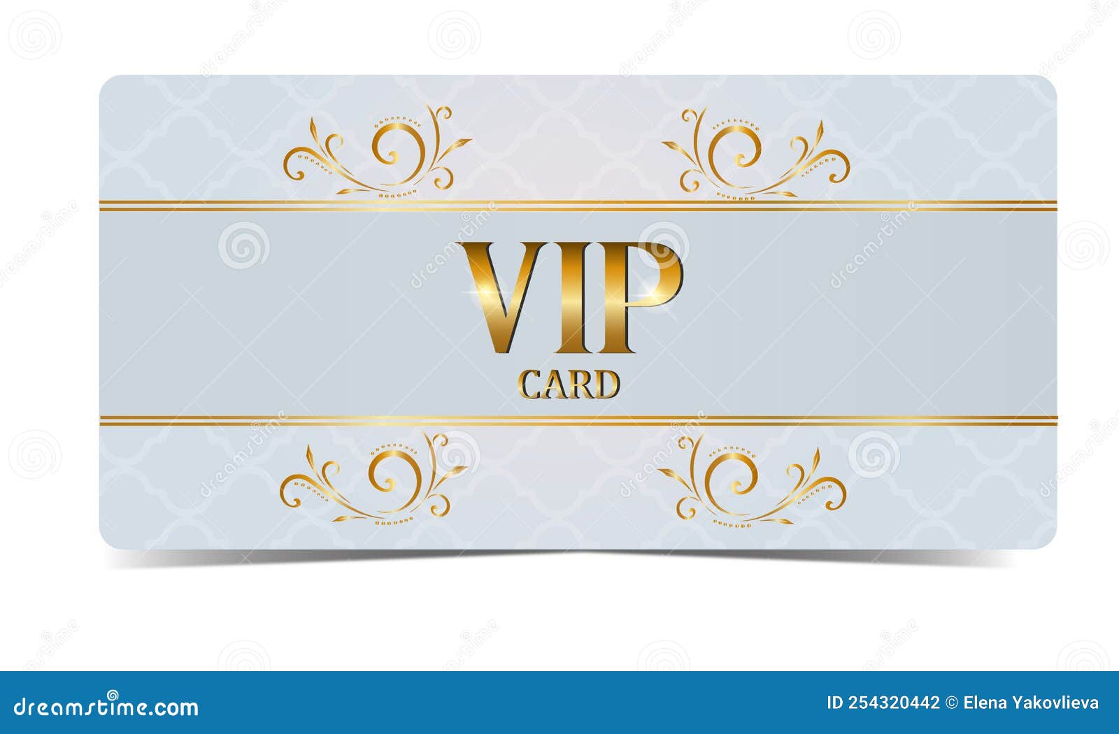 Gold Silver VIP Card. Vector Illustration Stock Vector - Illustration ...
