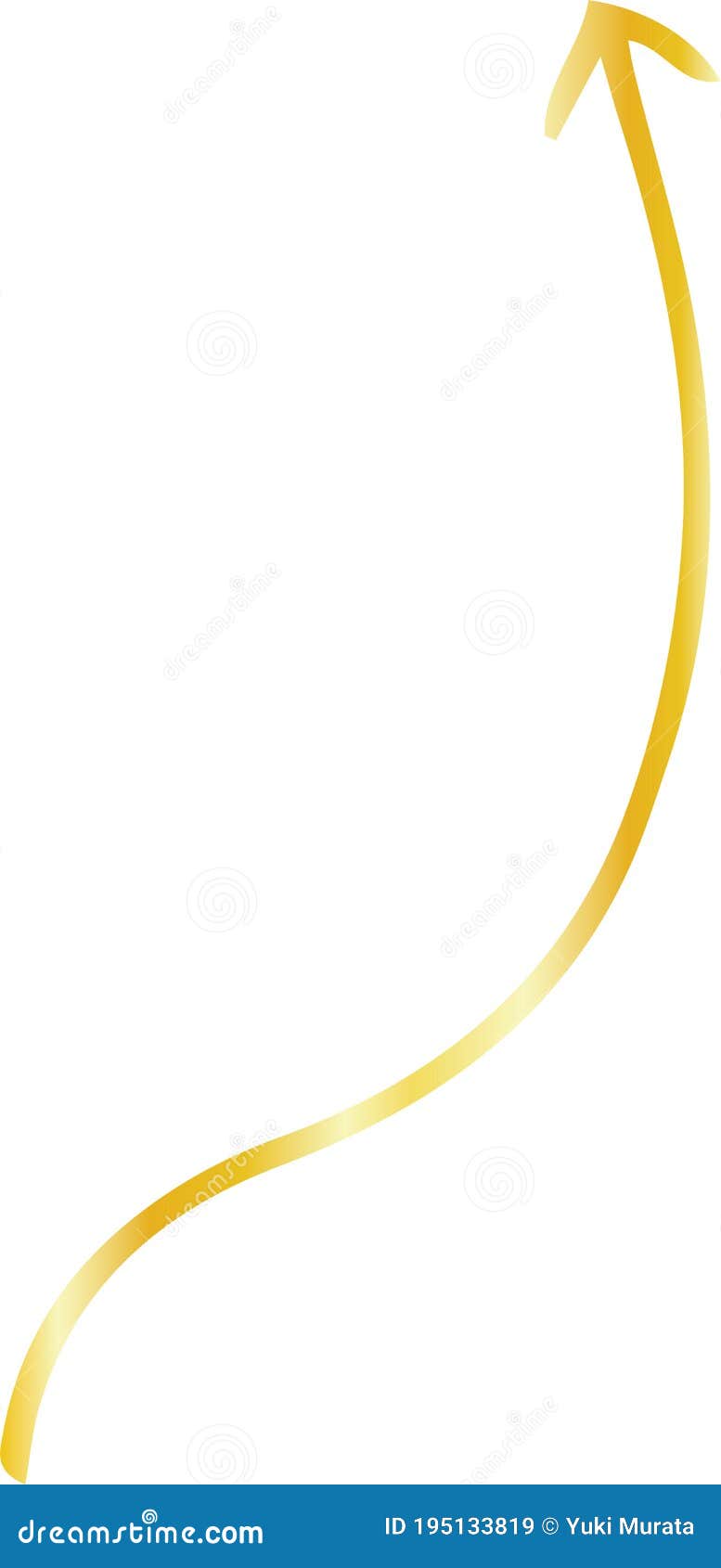 Gold Simple Thin Arrow Variation Illustration Stock Vector ...