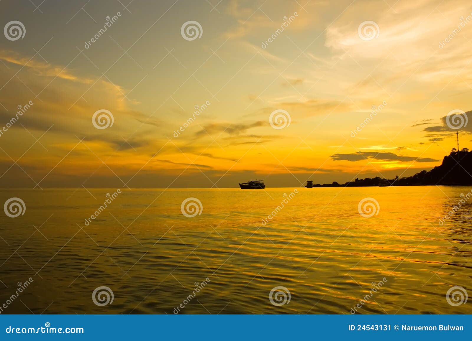 Gold sky sunset stock image. Image of island, golden - 24543131