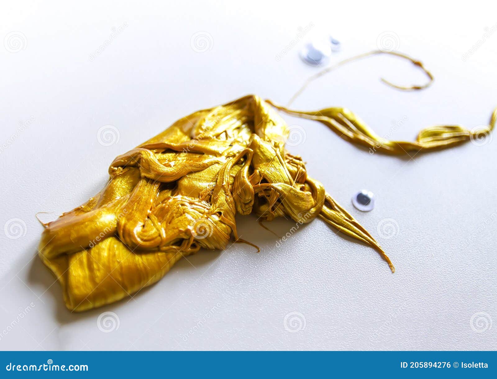 Gold Slime and Handmade Details Stock Photo - Image of gold, adorable ...