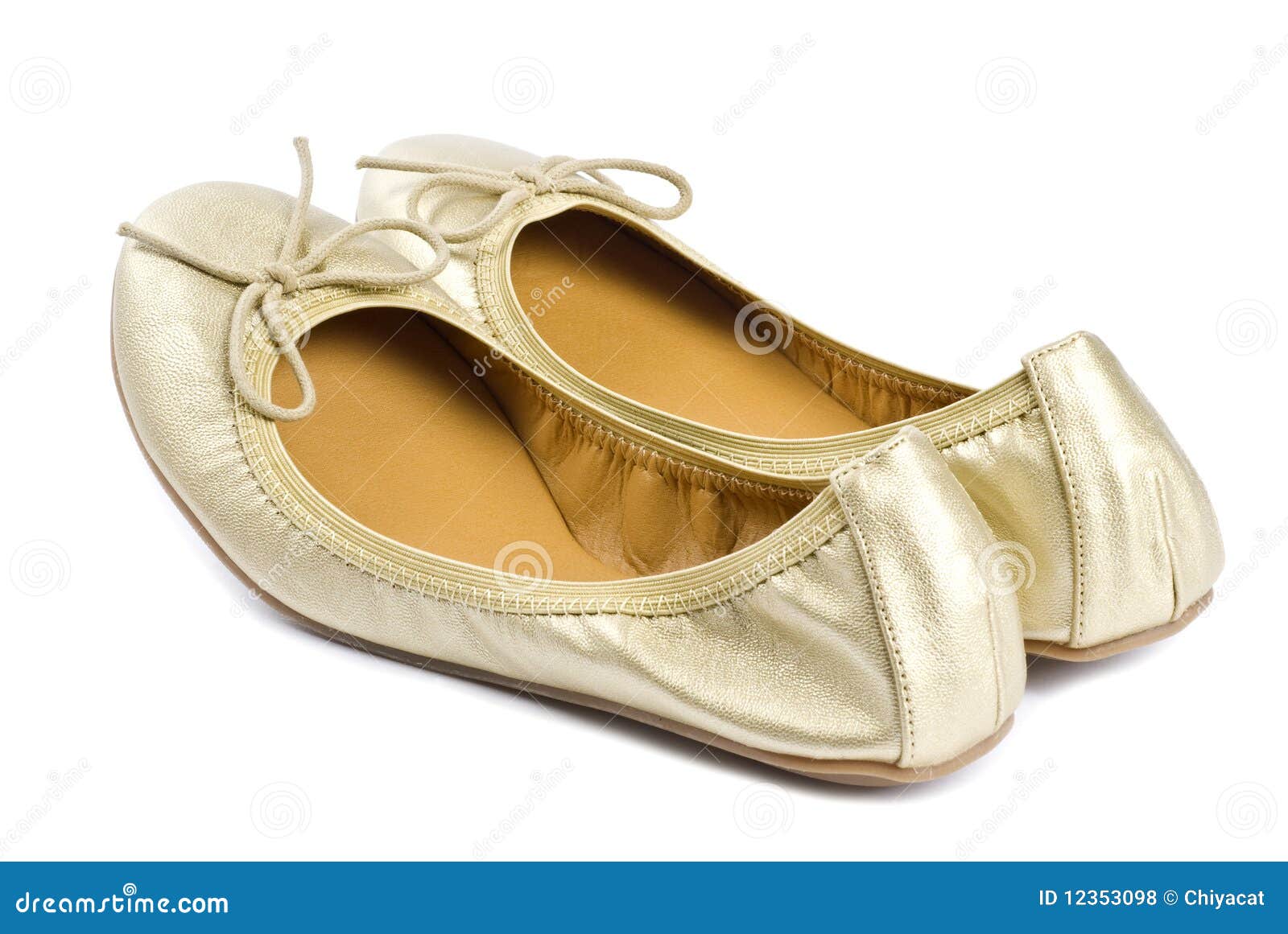 Gold Slippers stock photo. Image of shinny, fashion, girls - 12353098