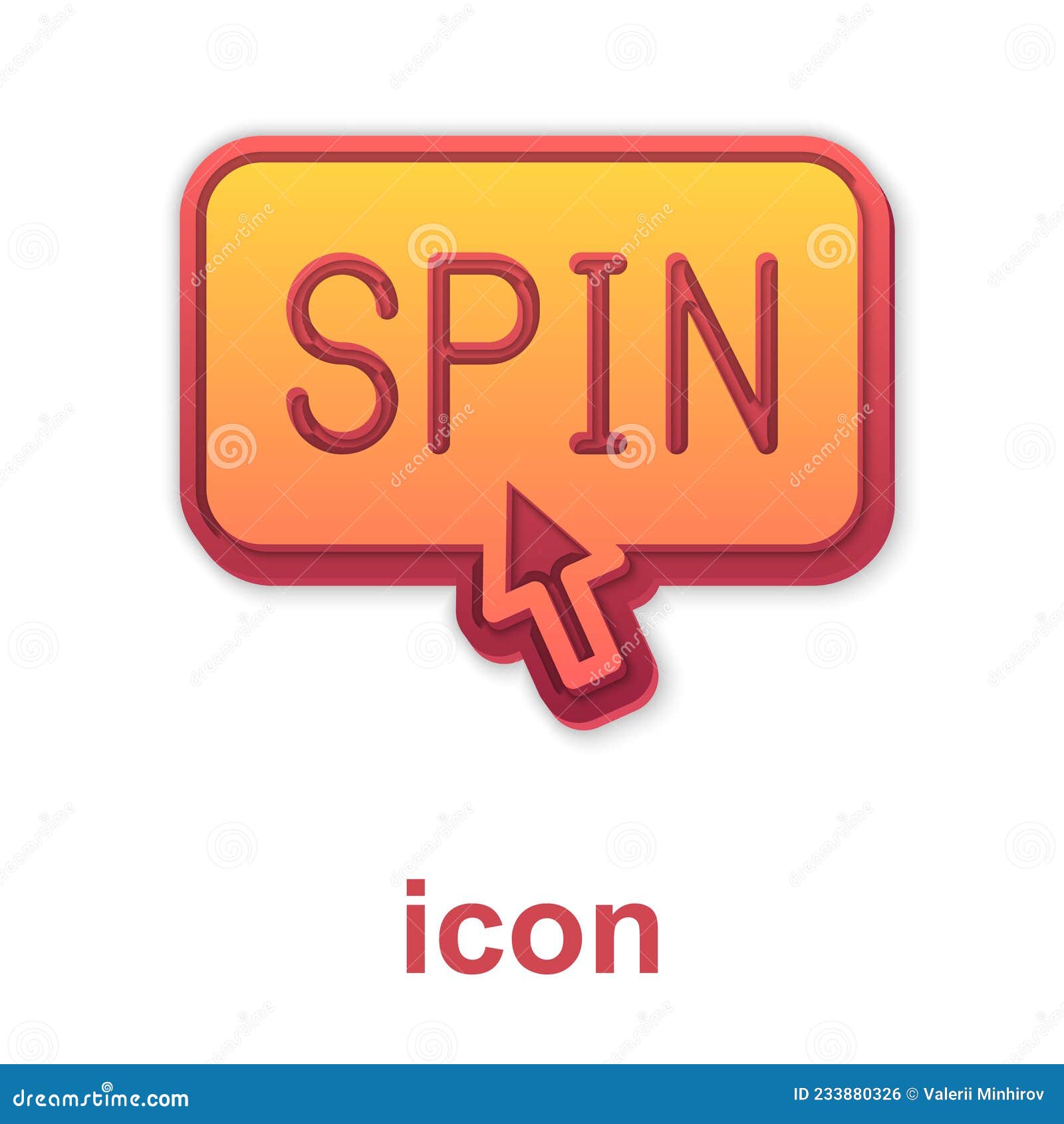 Spin Button In A Golden Frame. Vector Clipart Isolated On Black ... Spin Button In A Golden Frame. Vector Clipart Isolated On Black ...