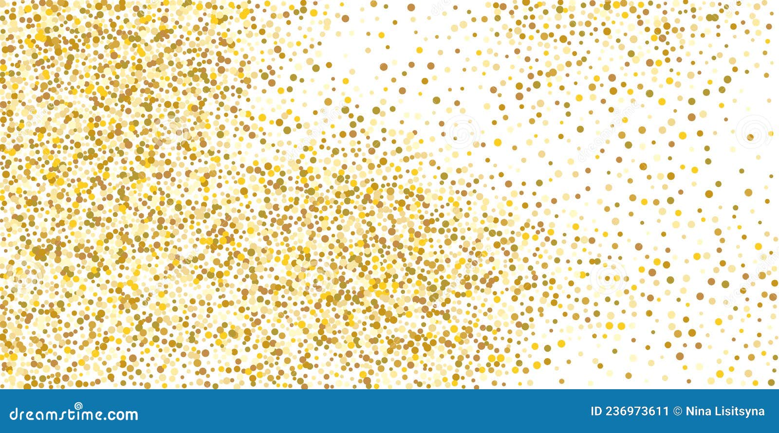 Gold small confetti on stock vector. Illustration of element - 236973611