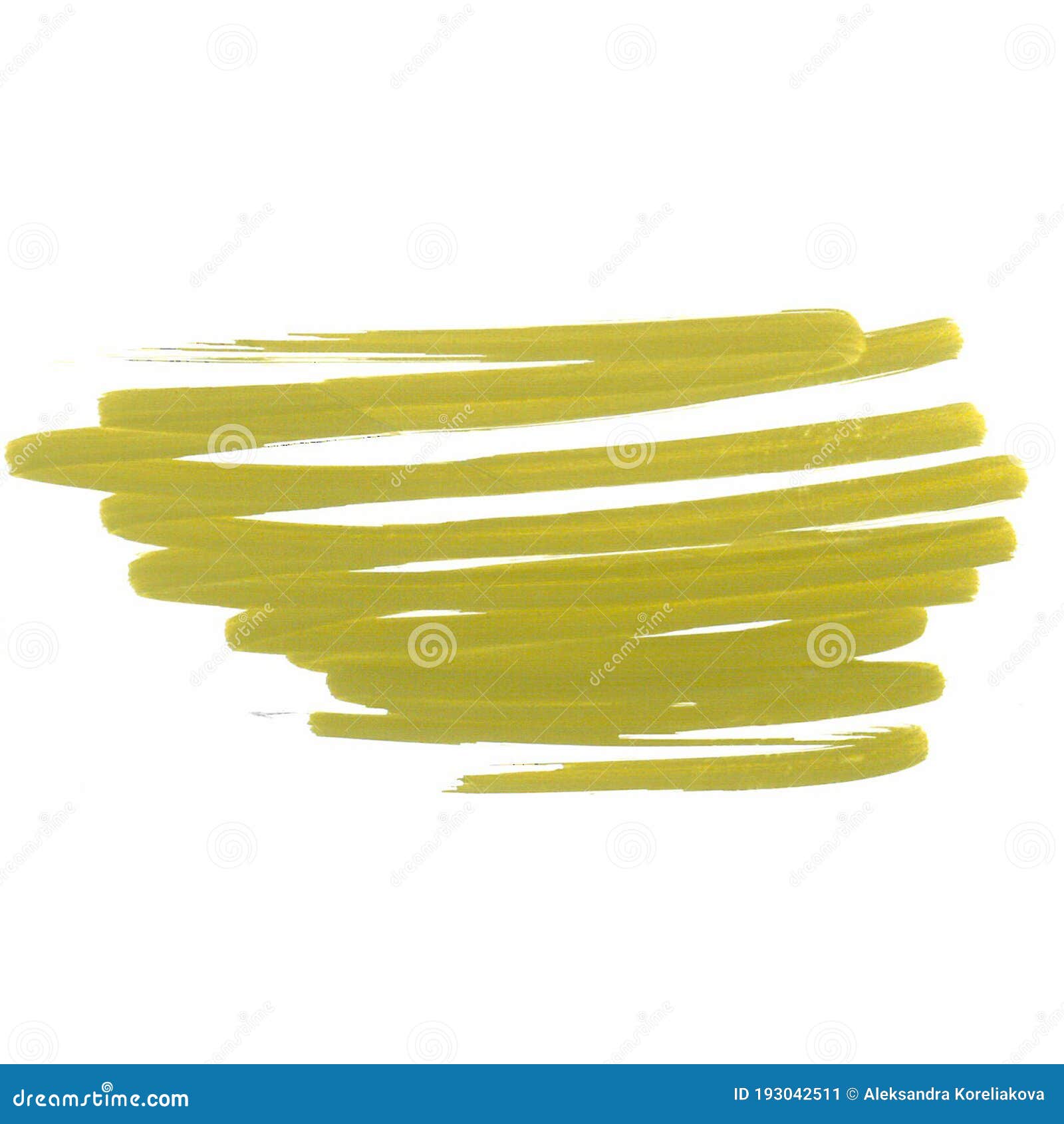 Gold Smear Marker. Hand Drawing Line. Royalty-Free Stock Photography ...
