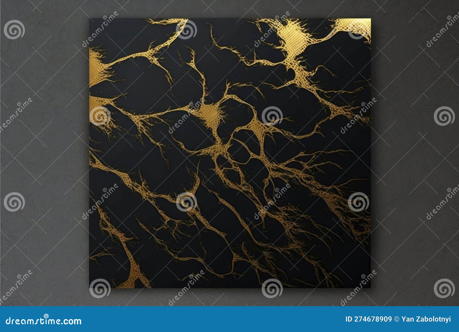 Gold Smear Pattern on Black Matte Paper. Generative AI Stock ...