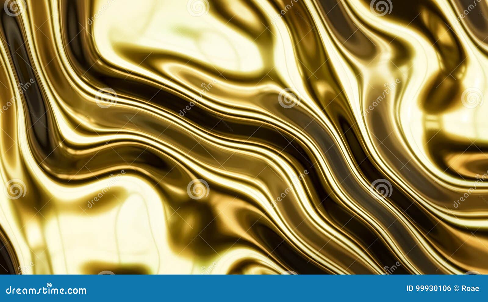 Gold smooth waves 3d stock photo. Image of mineral, artistic - 99930106