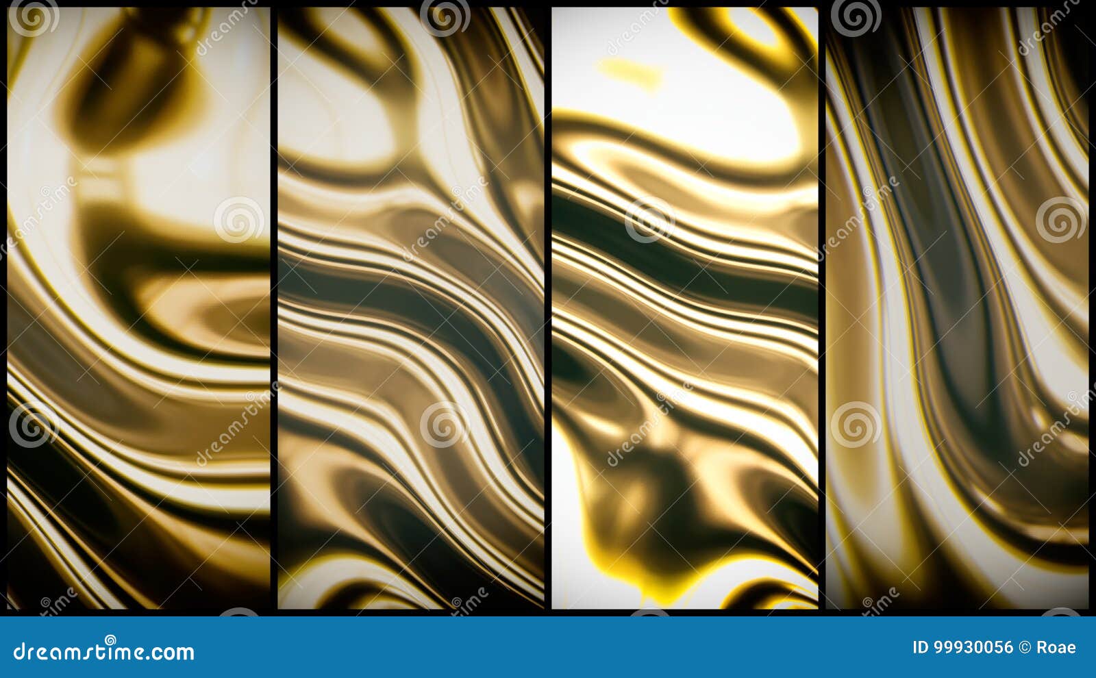 Gold smooth waves 3d stock photo. Image of background - 99930056