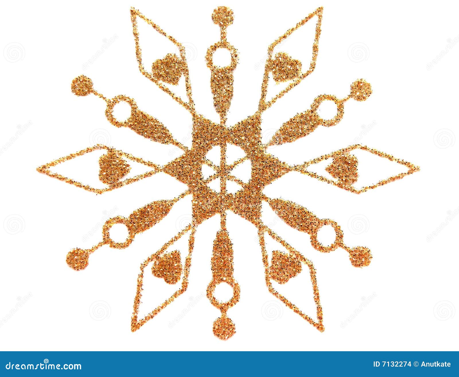 Gold snowflake stock illustration. Illustration of star - 7132274