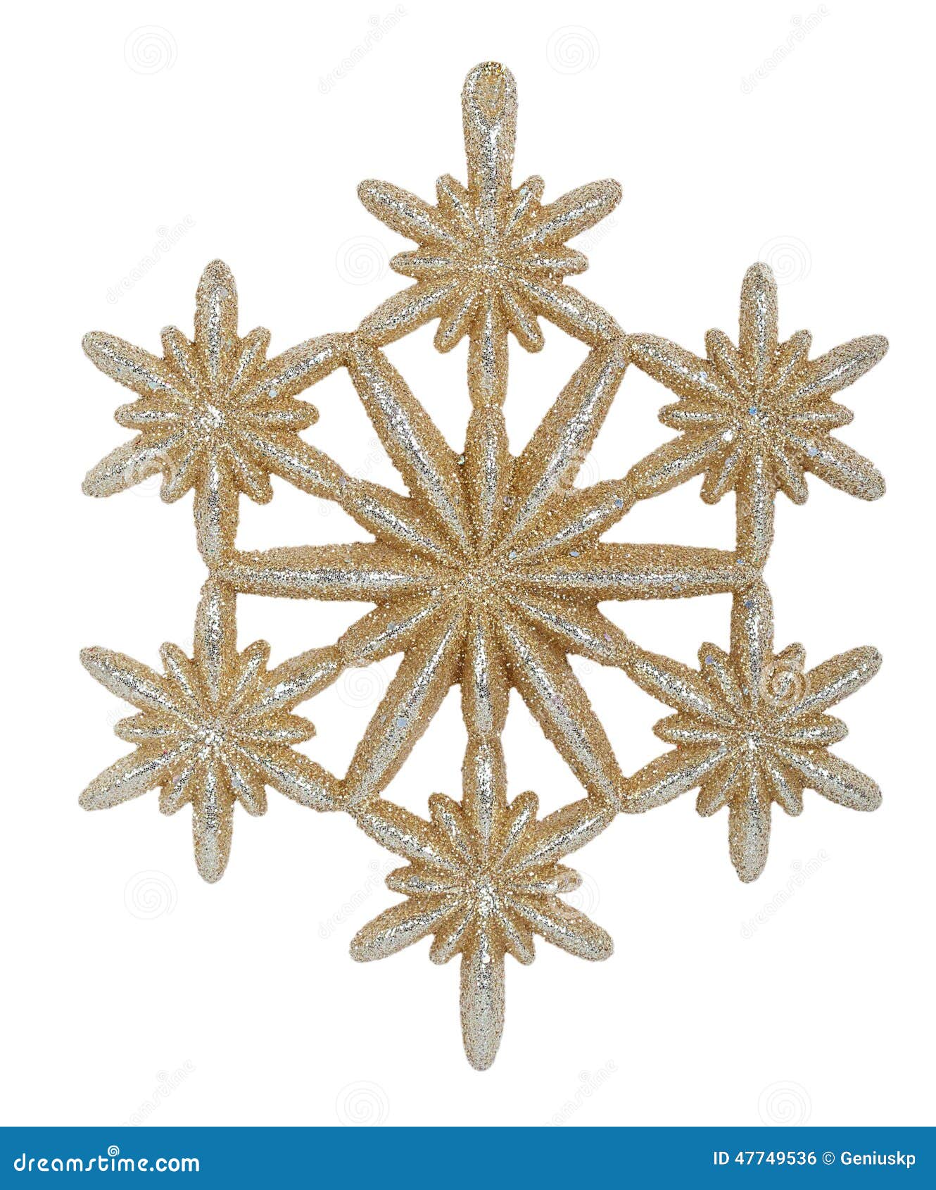 Gold snowflake stock photo. Image of christmas, close - 47749536