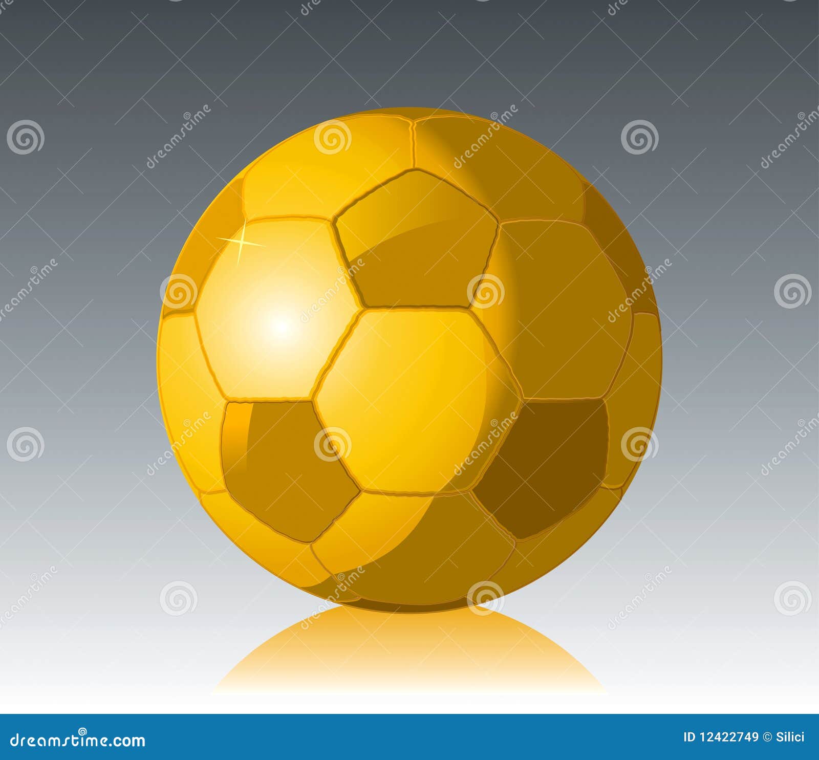 Gold Soccer Ball Cup stock illustration. Illustration of goal - 12422749