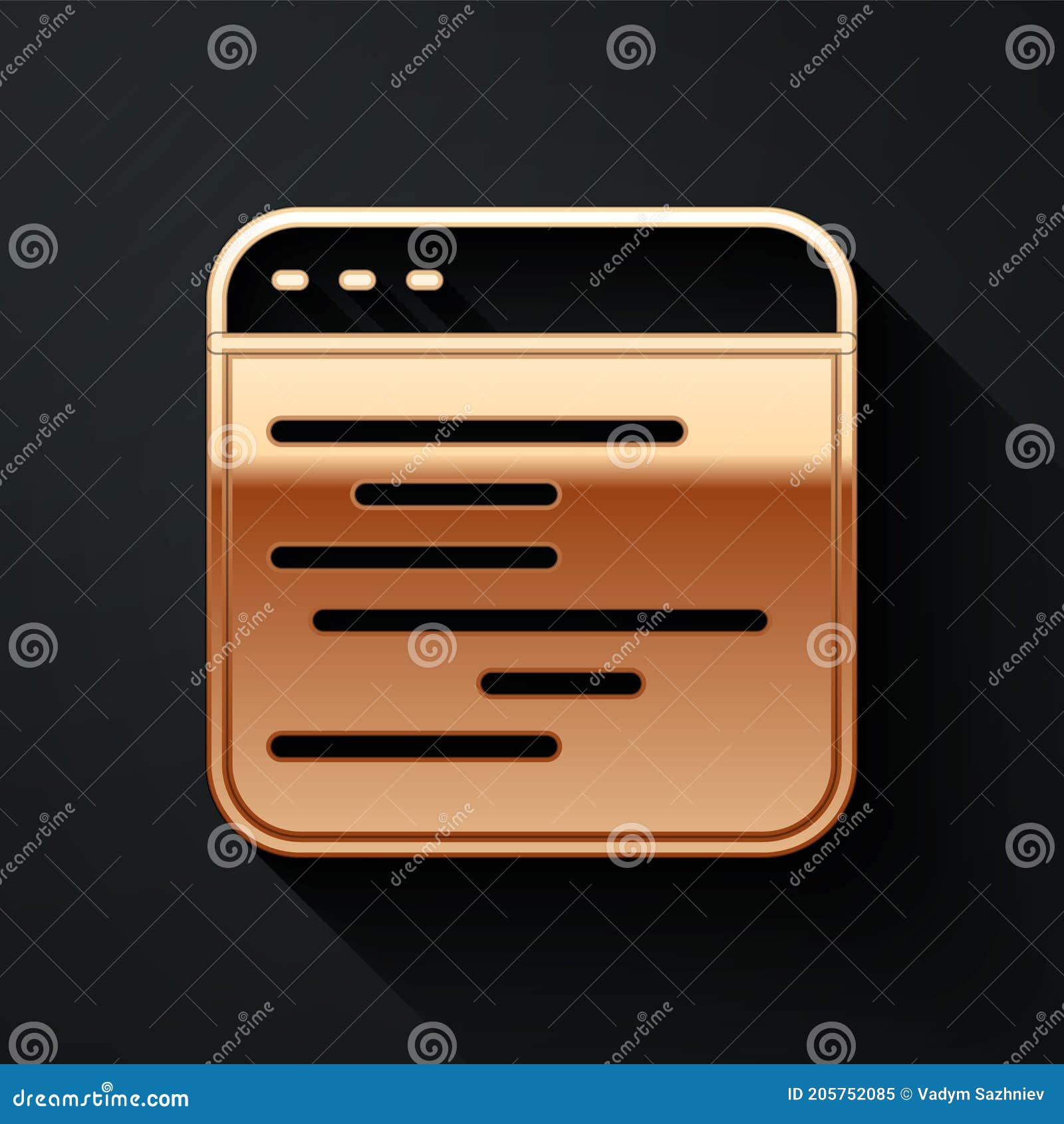 Gold Programming Language Syntax Icon Isolated On White Background Syntax Programming File