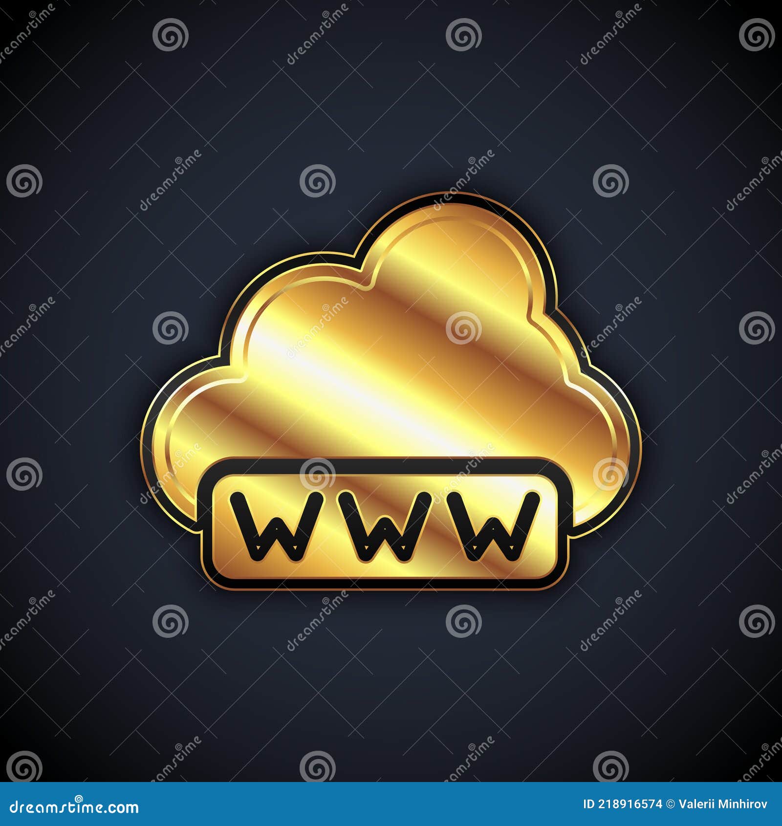 Gold Programming Language Syntax Icon Isolated On White Background